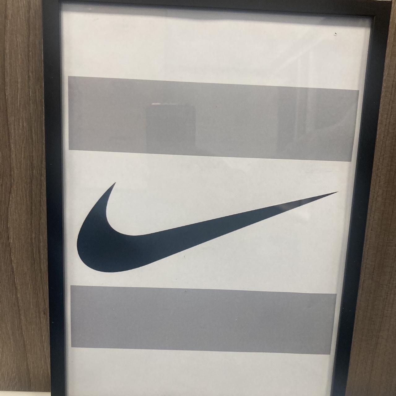 Nike framed wall art Simple and modern in a black... - Depop