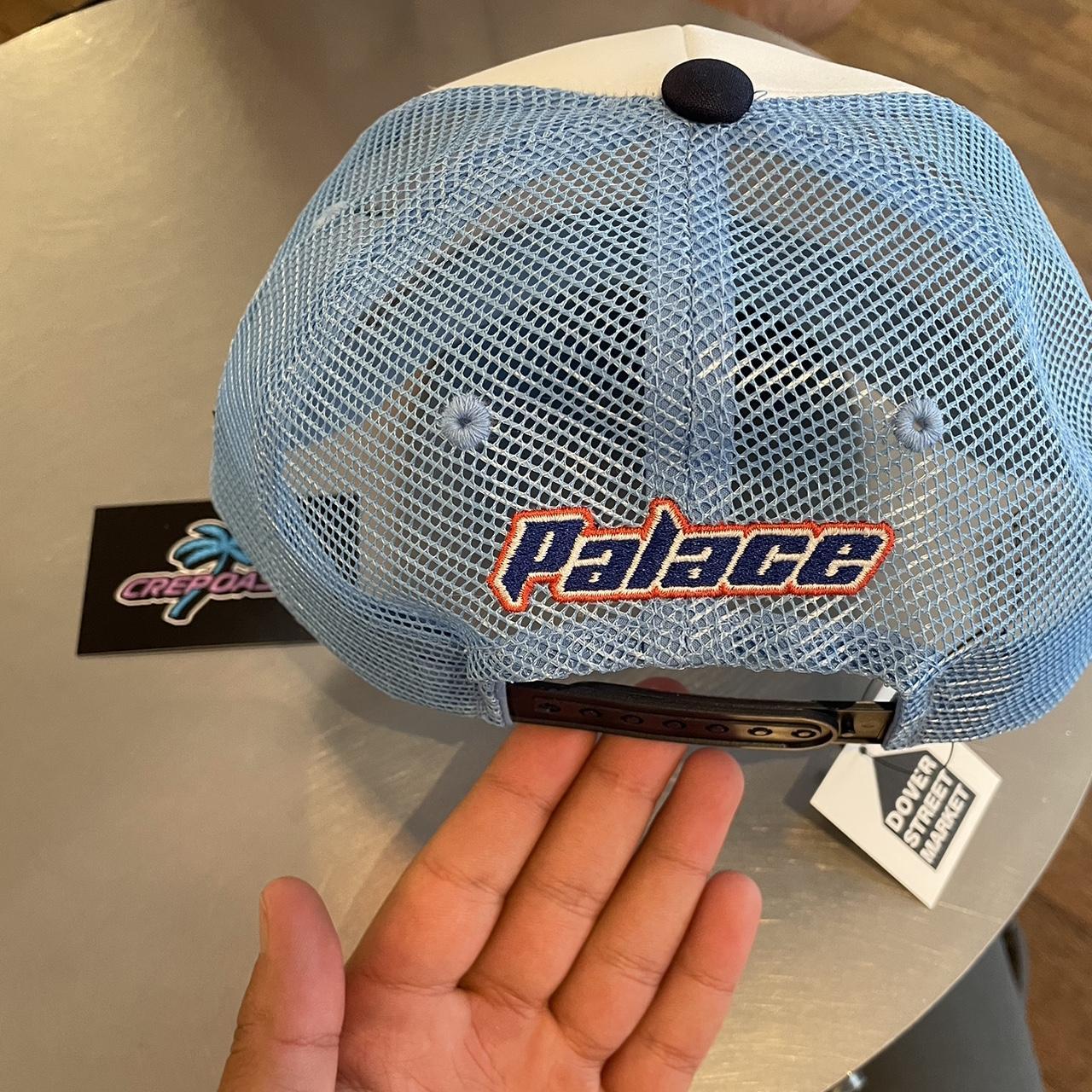 Palace Blue Kawaii Trucker Cap, a stylish accessory... - Depop
