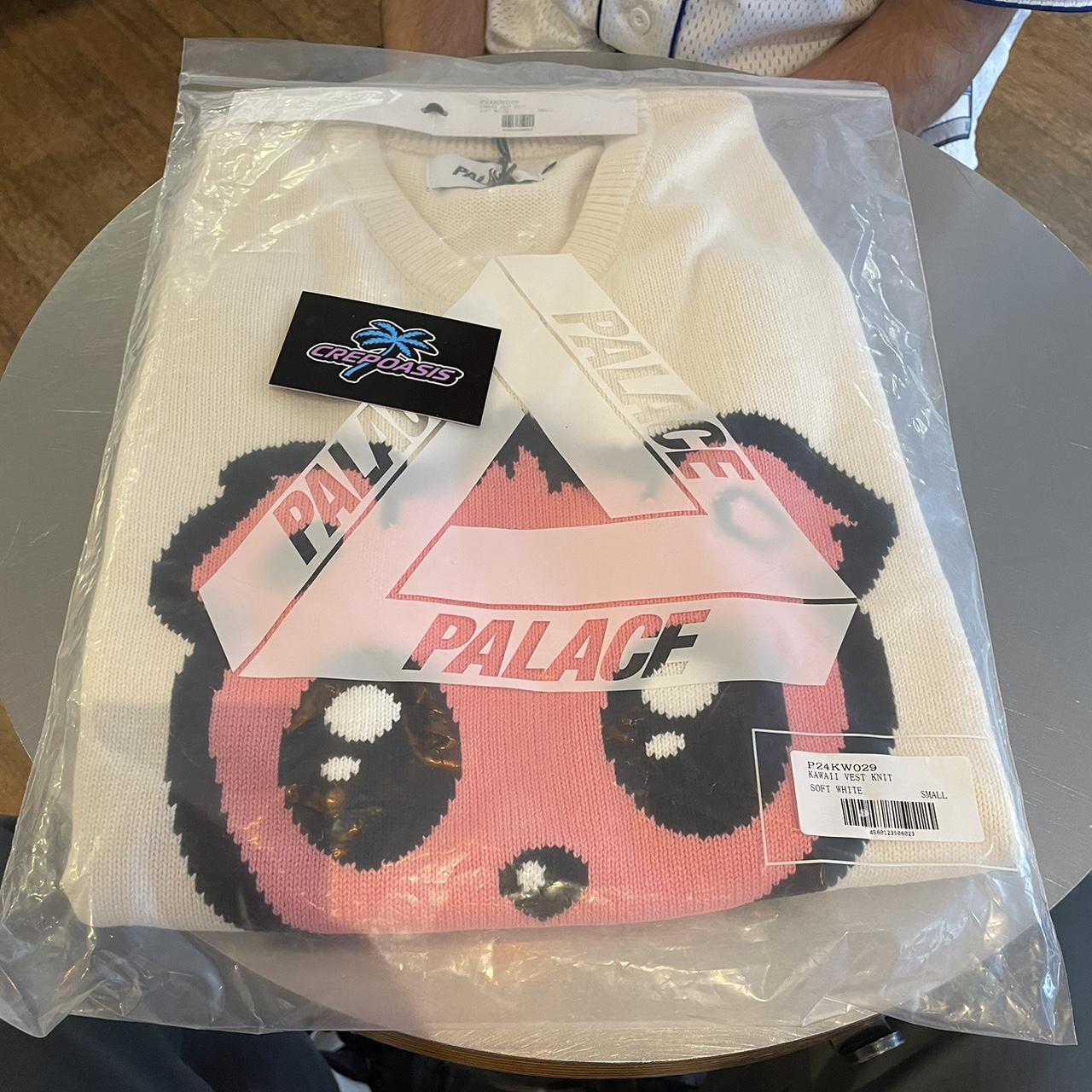 Palace Cream Kawaii Knit Vest, a versatile and... - Depop