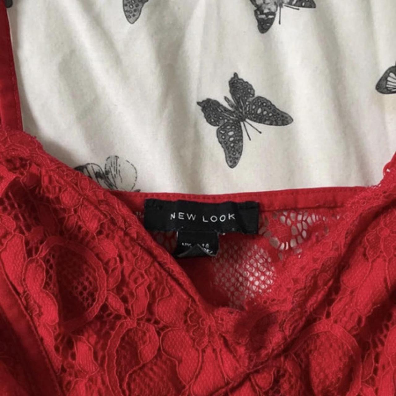 Red bodysuit Slight rip where the buttons are... - Depop