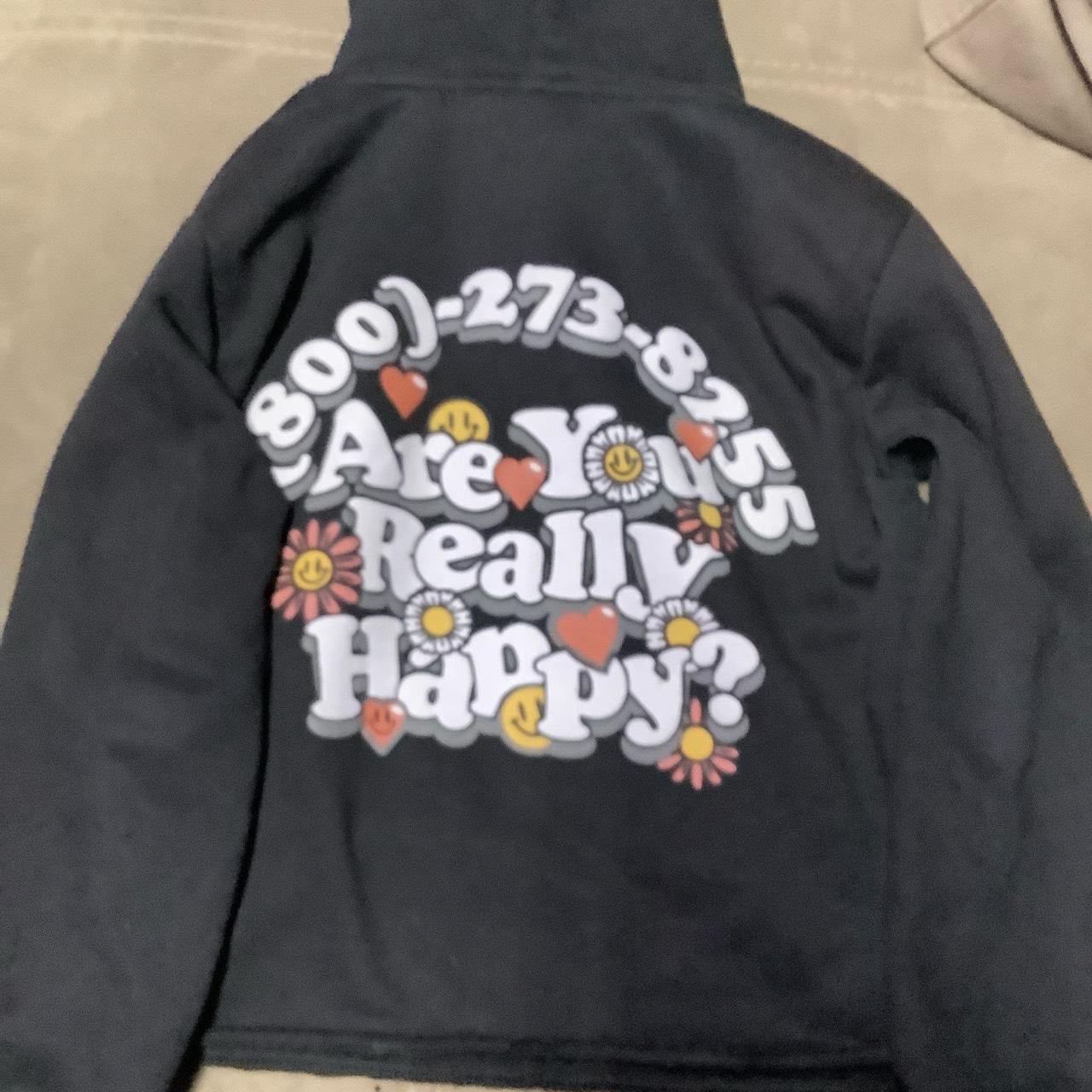 Euphoric 777 black hoodie size XS custom cropped - Depop