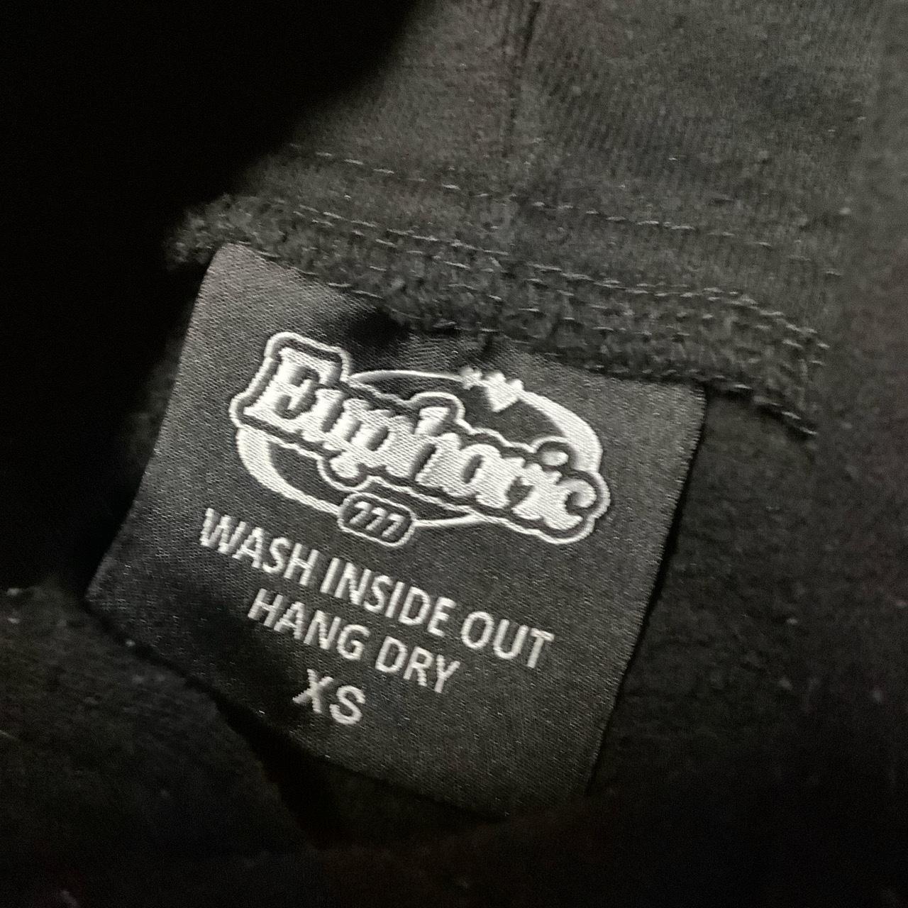 Euphoric 777 black hoodie size XS custom cropped - Depop