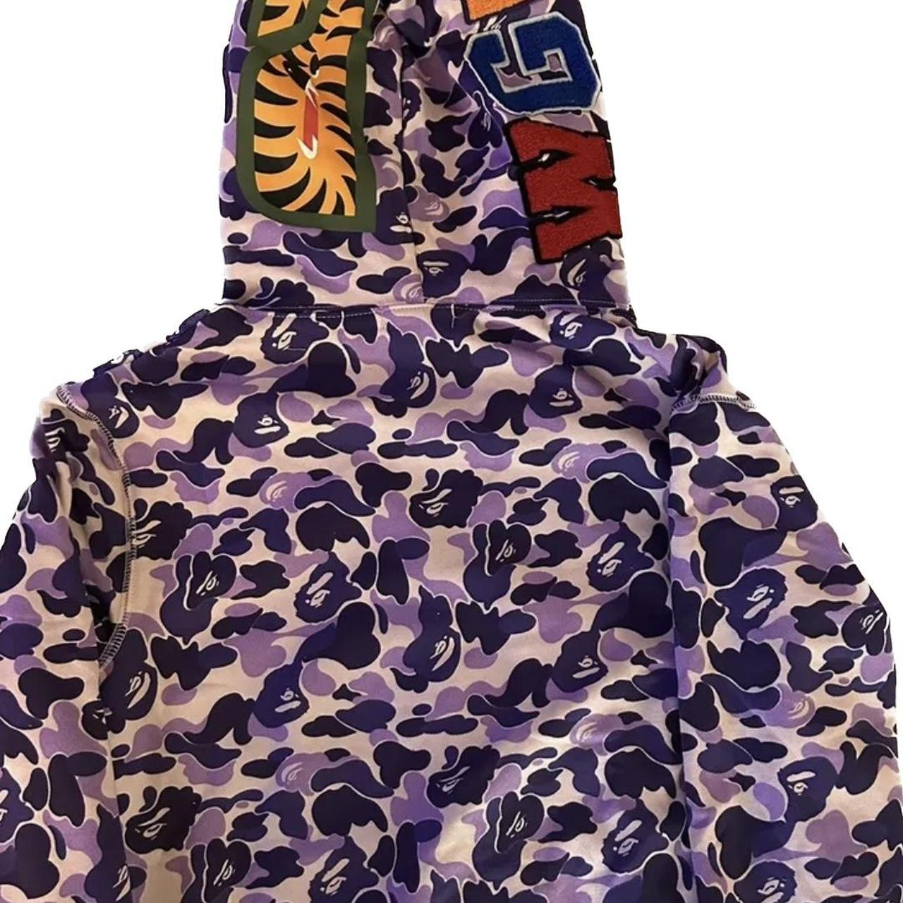 Lîght purple bape zip up Comes with tag And bag - Depop