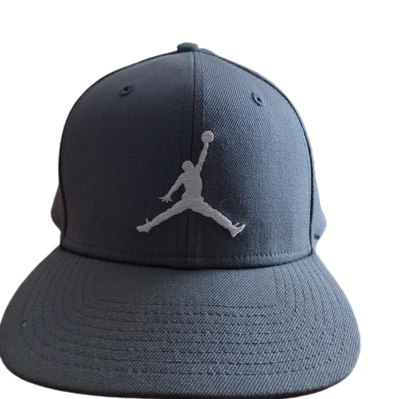 JORDAN Brand Jumpman Round Fitted Grey Cap Please... - Depop