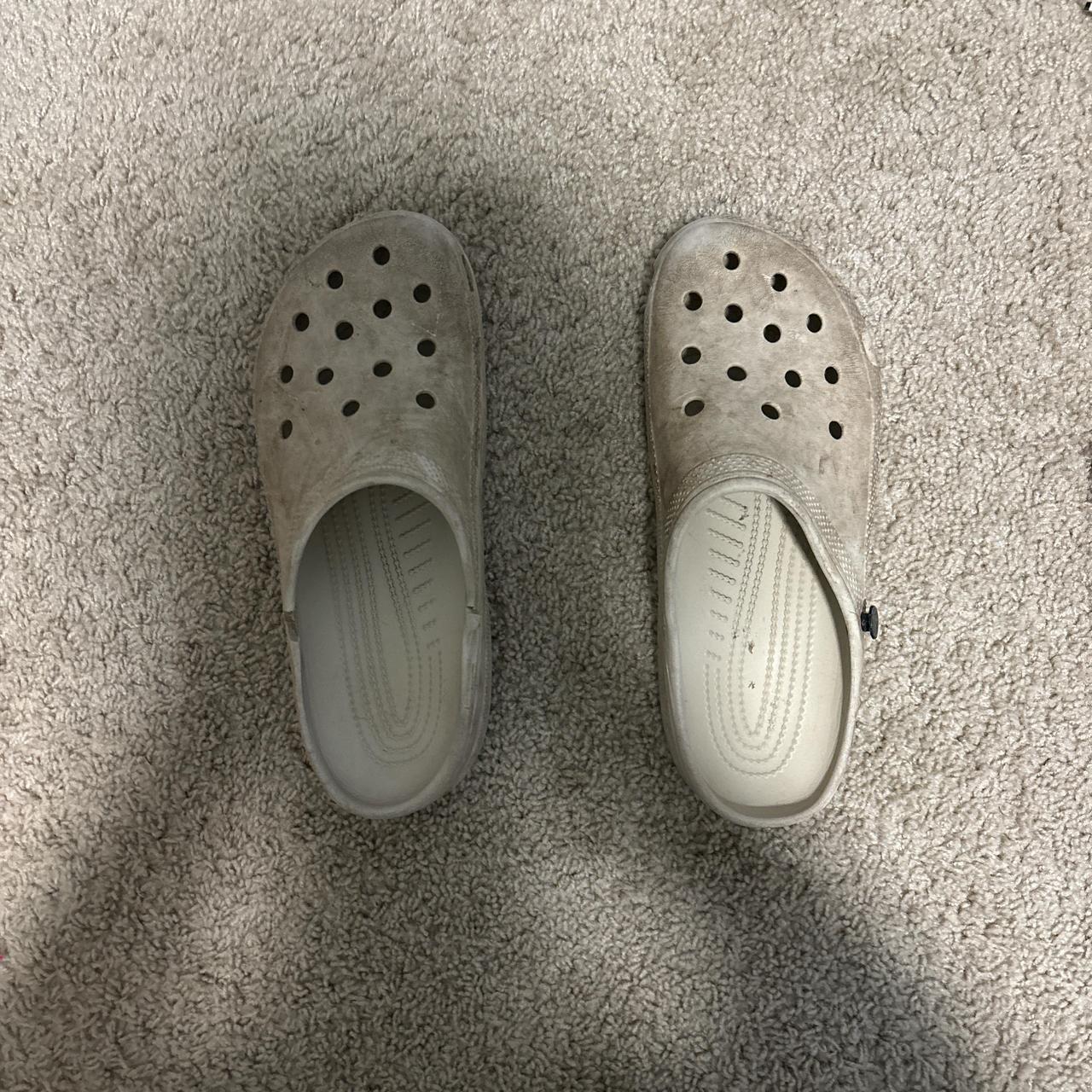 Off-white crocs, missing strap, size 10 - Depop