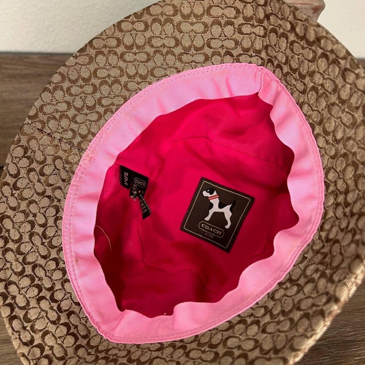 Coach Cream and Pink Hat | Depop