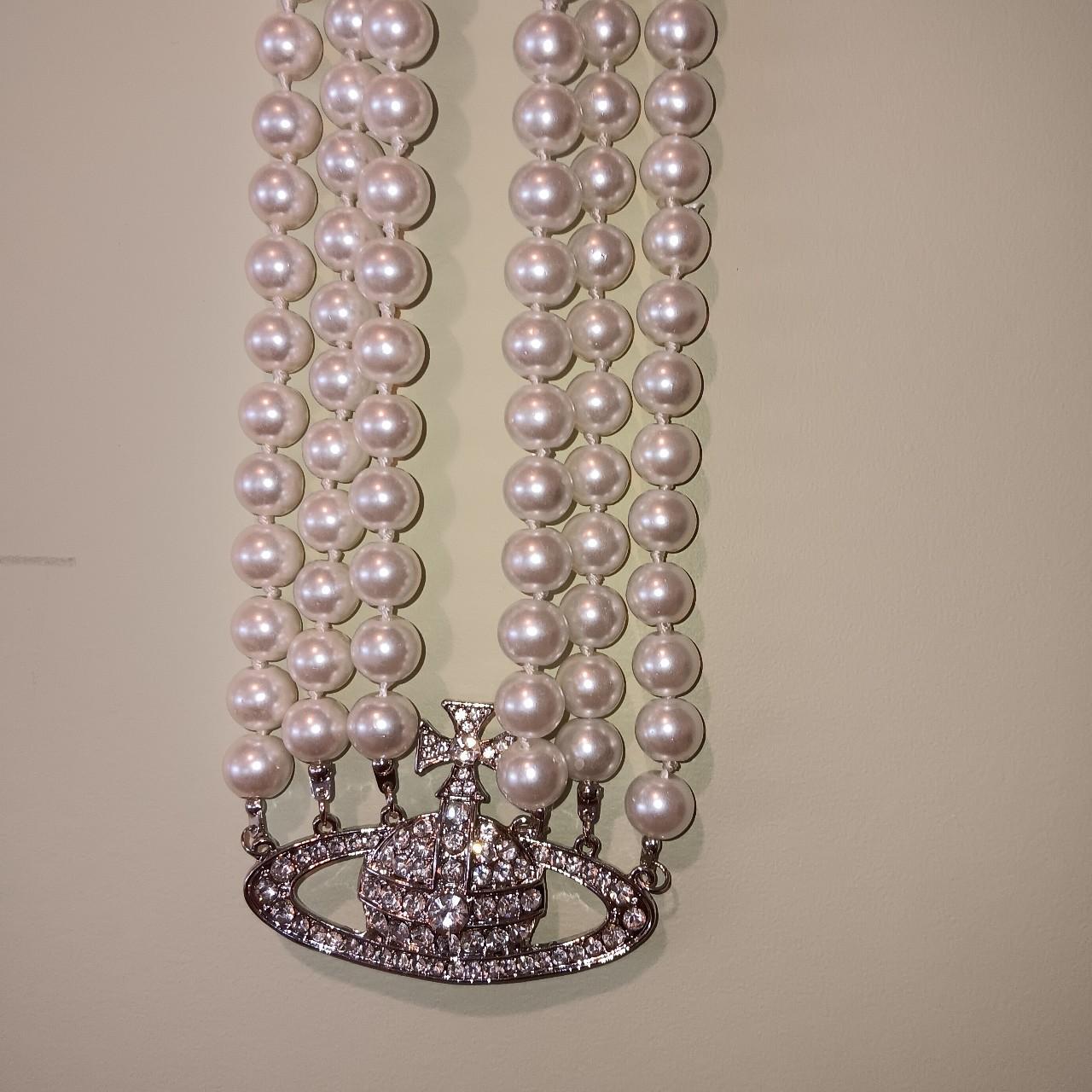 Vivienne westwood pearl choker depop store