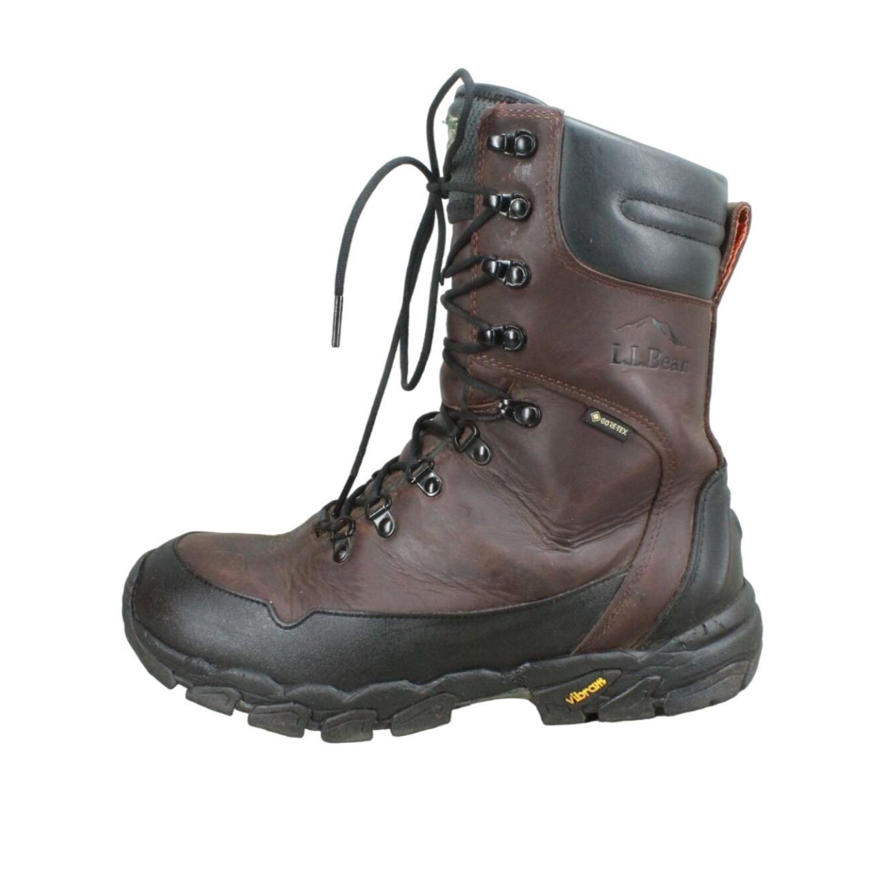 LL Bean Men's Maine Warden's Brown Leather Mid Calf... - Depop