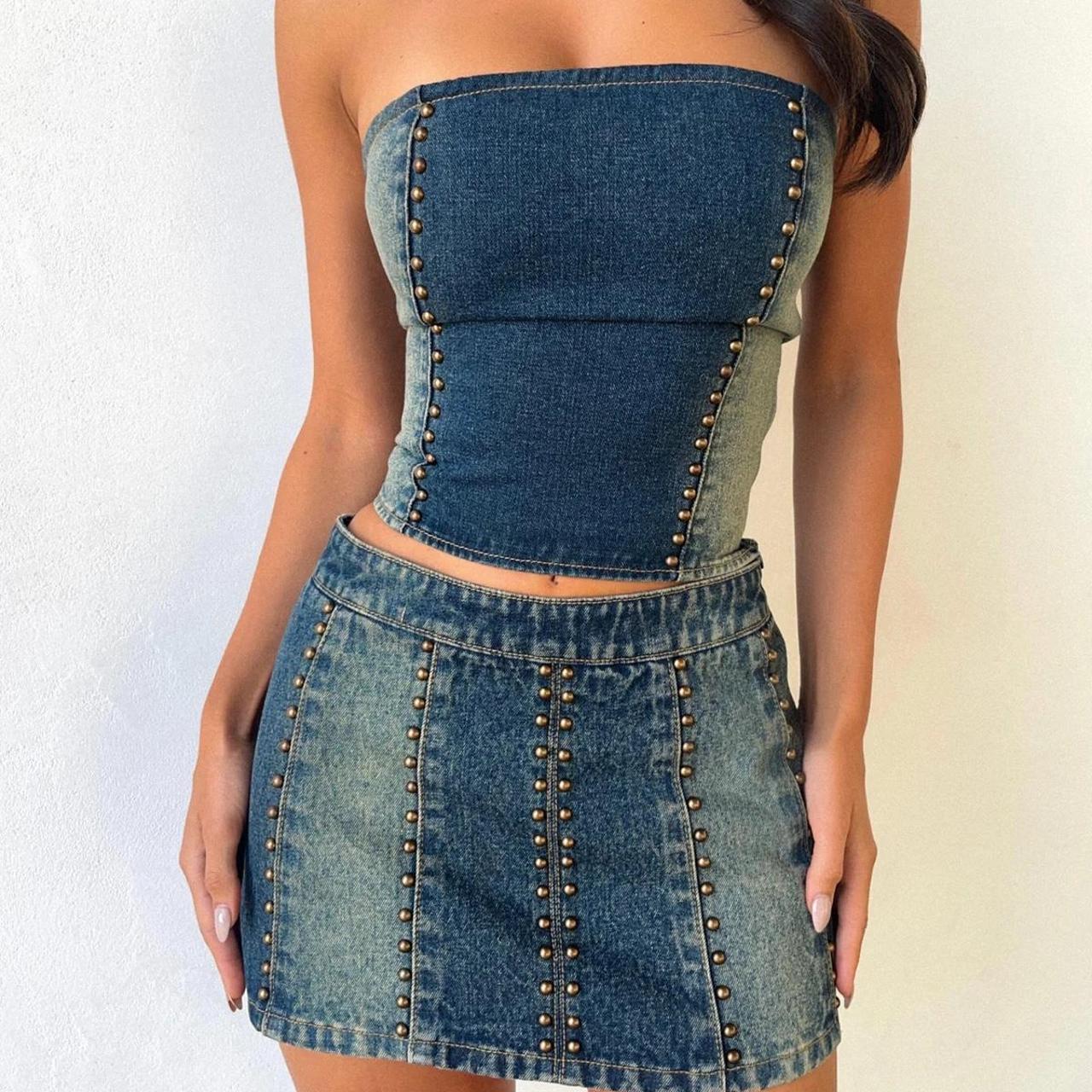 Denim outfit from outcast clothing! Top and bottom,... - Depop