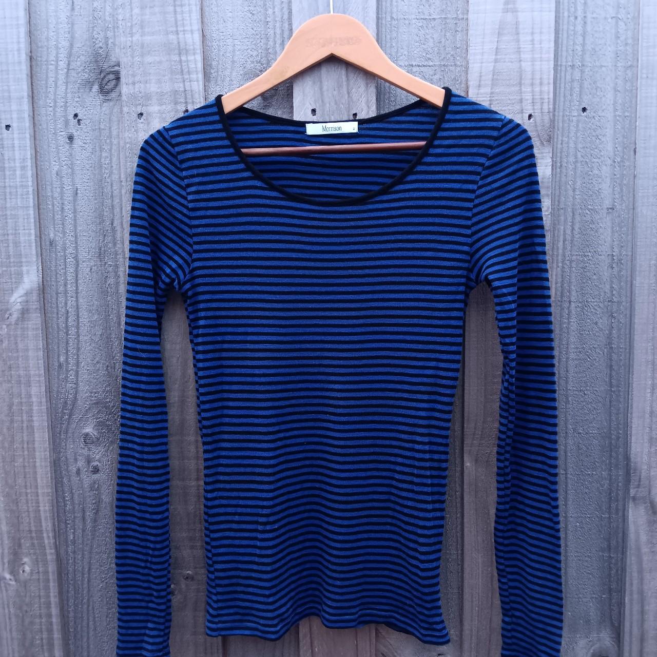 Morrison Merino Stripe Round Neck Top - Size 2 - RRP... - Depop