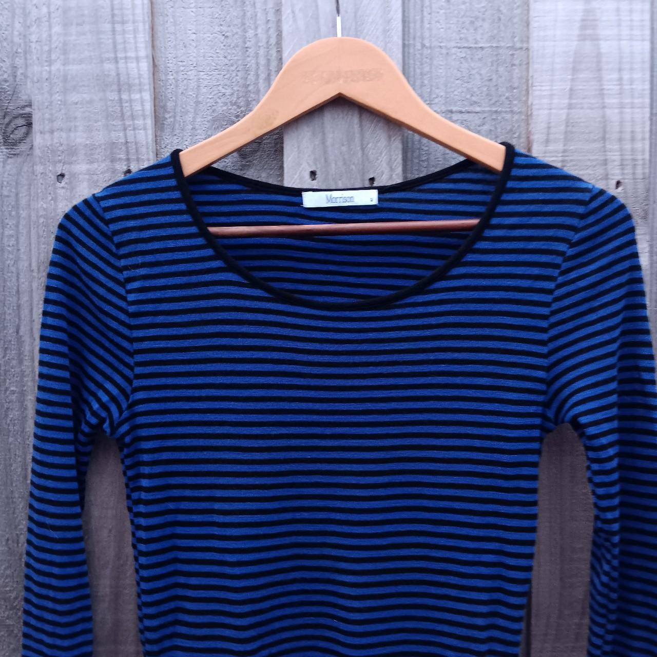 Morrison Merino Stripe Round Neck Top - Size 2 - RRP... - Depop