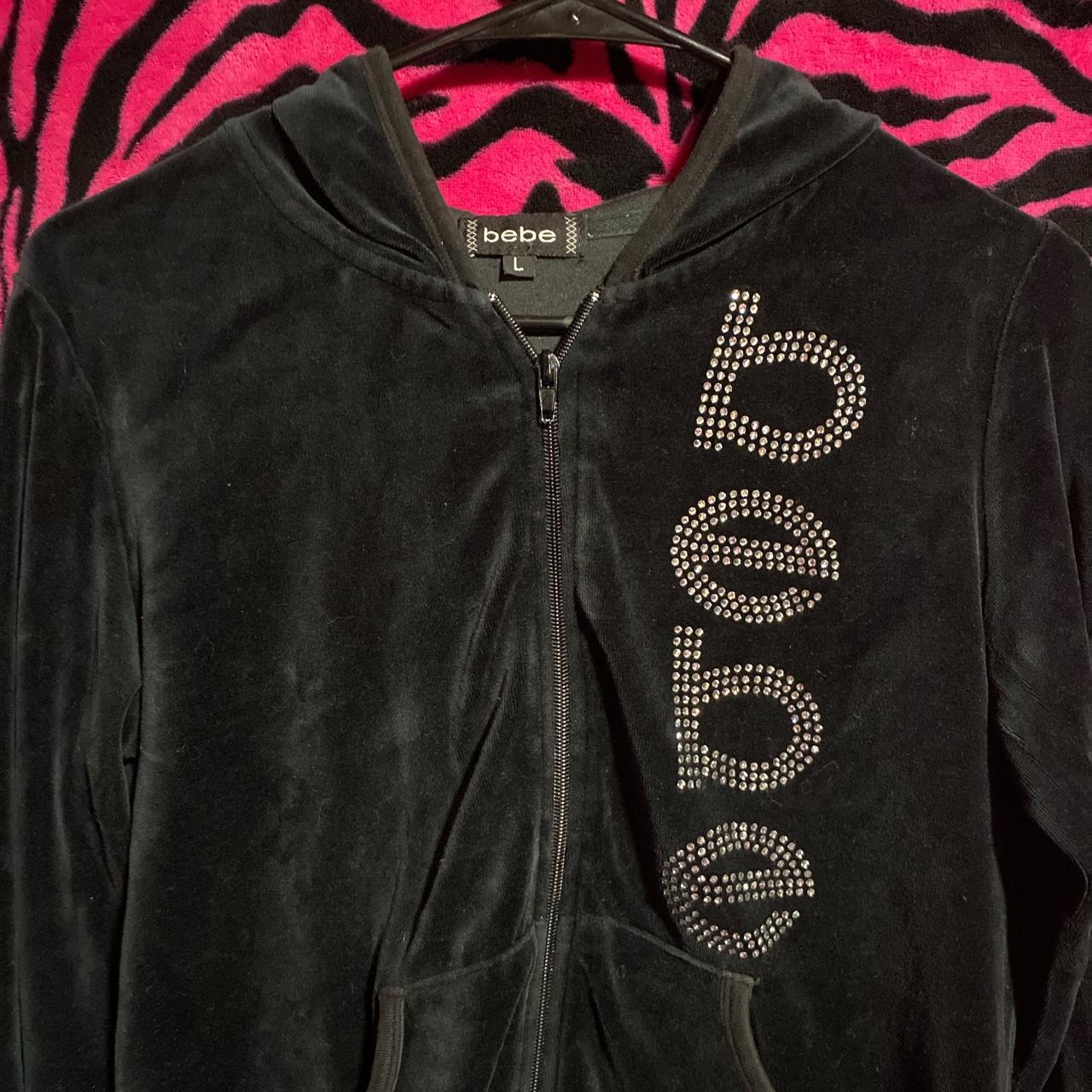 Black Bebe tracksuit jacket Good condition no flaws... - Depop