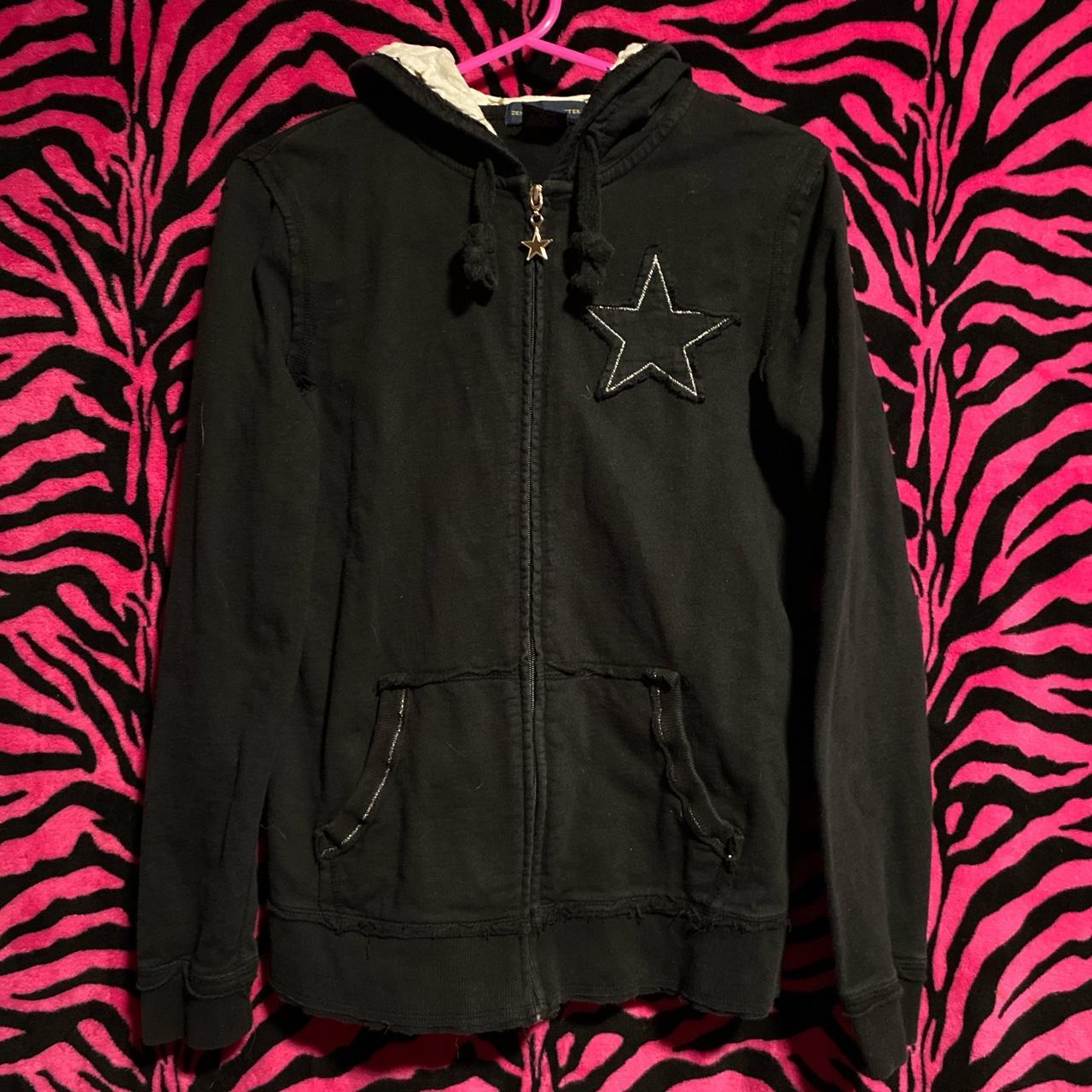 ON HOLD Y2k grunge star zipper up jacket Good... - Depop