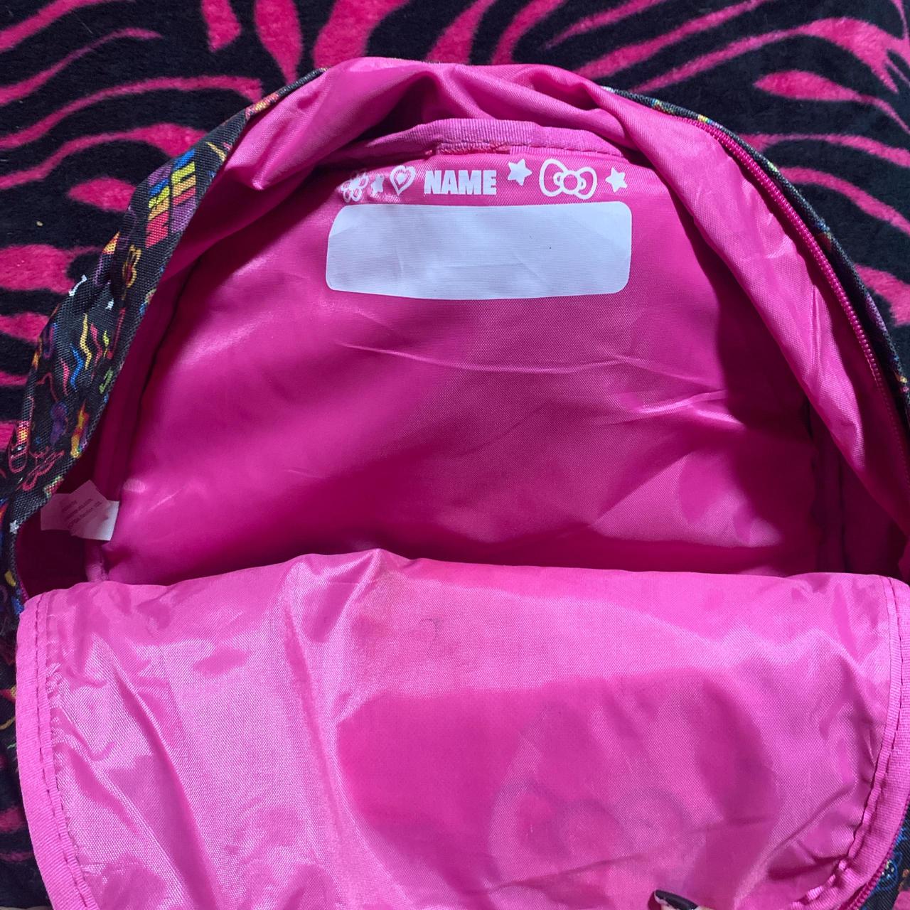 Scene hello kitty zebra rainbow print backpack Good... - Depop