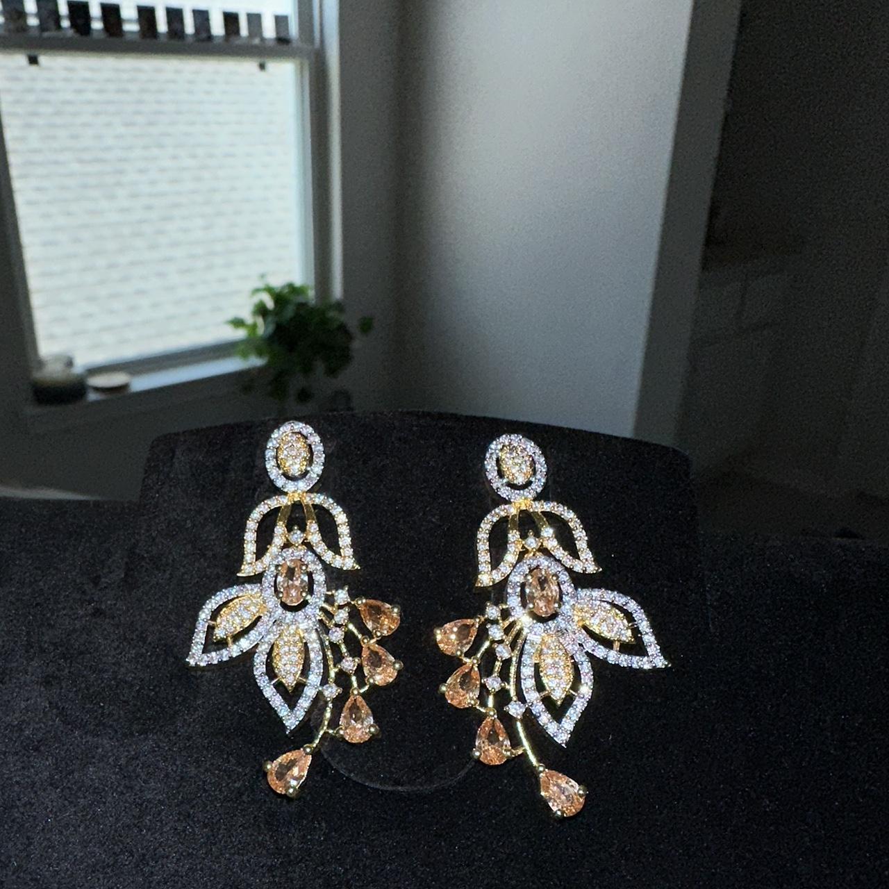 Gold plated earrings, non-rusting, unworn. - Depop