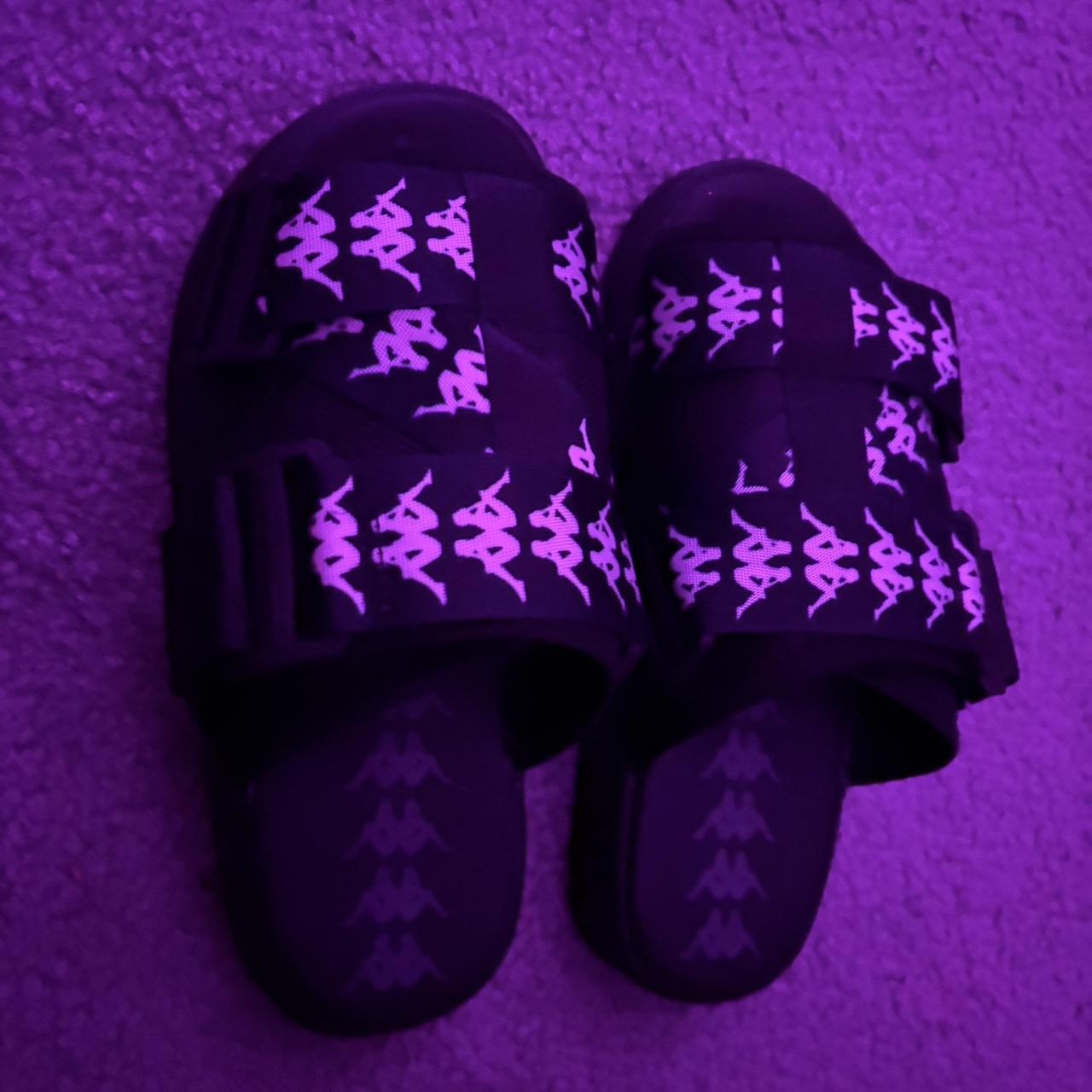 ( KAPPA SLIDES ) “222 Banda Mitel 1 Sandals - Black... - Depop