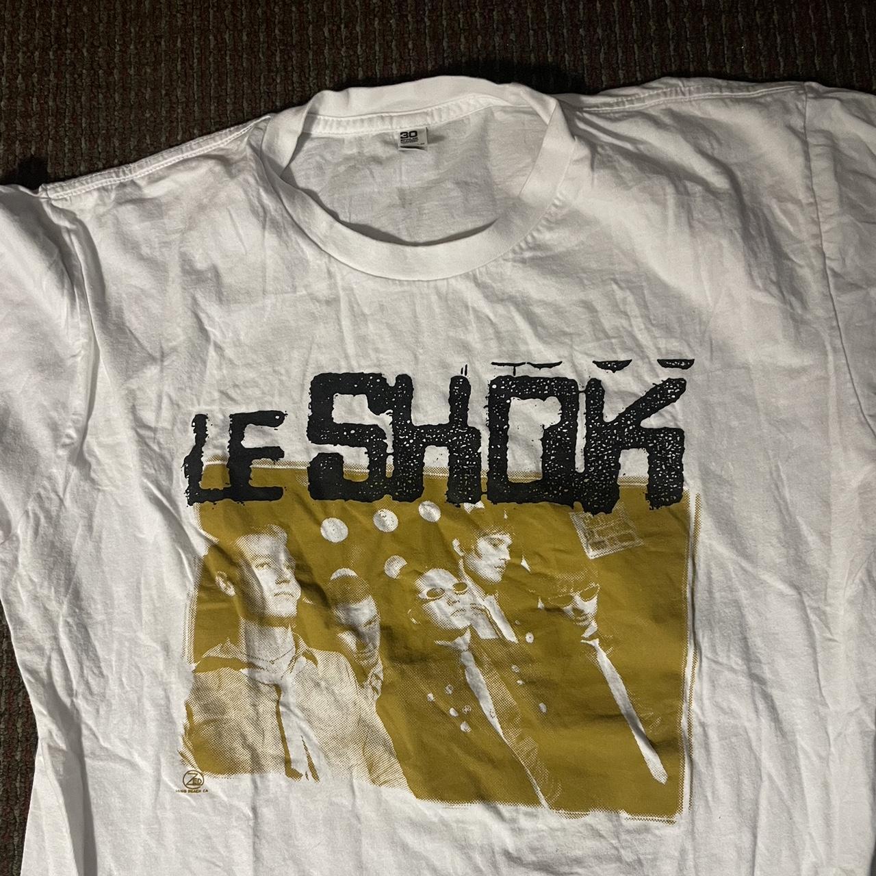 Le Shok Tshirt. 30 singles combed cotton size Large... - Depop