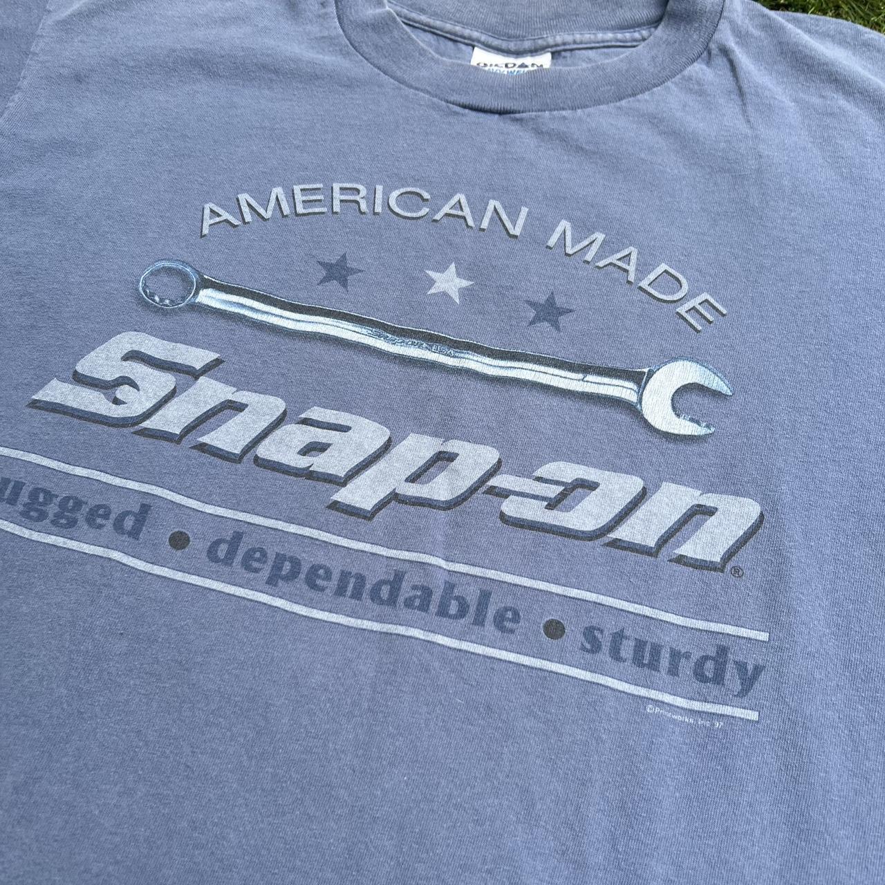 L Snap On T-shirt • comfortable • vintage look •... - Depop