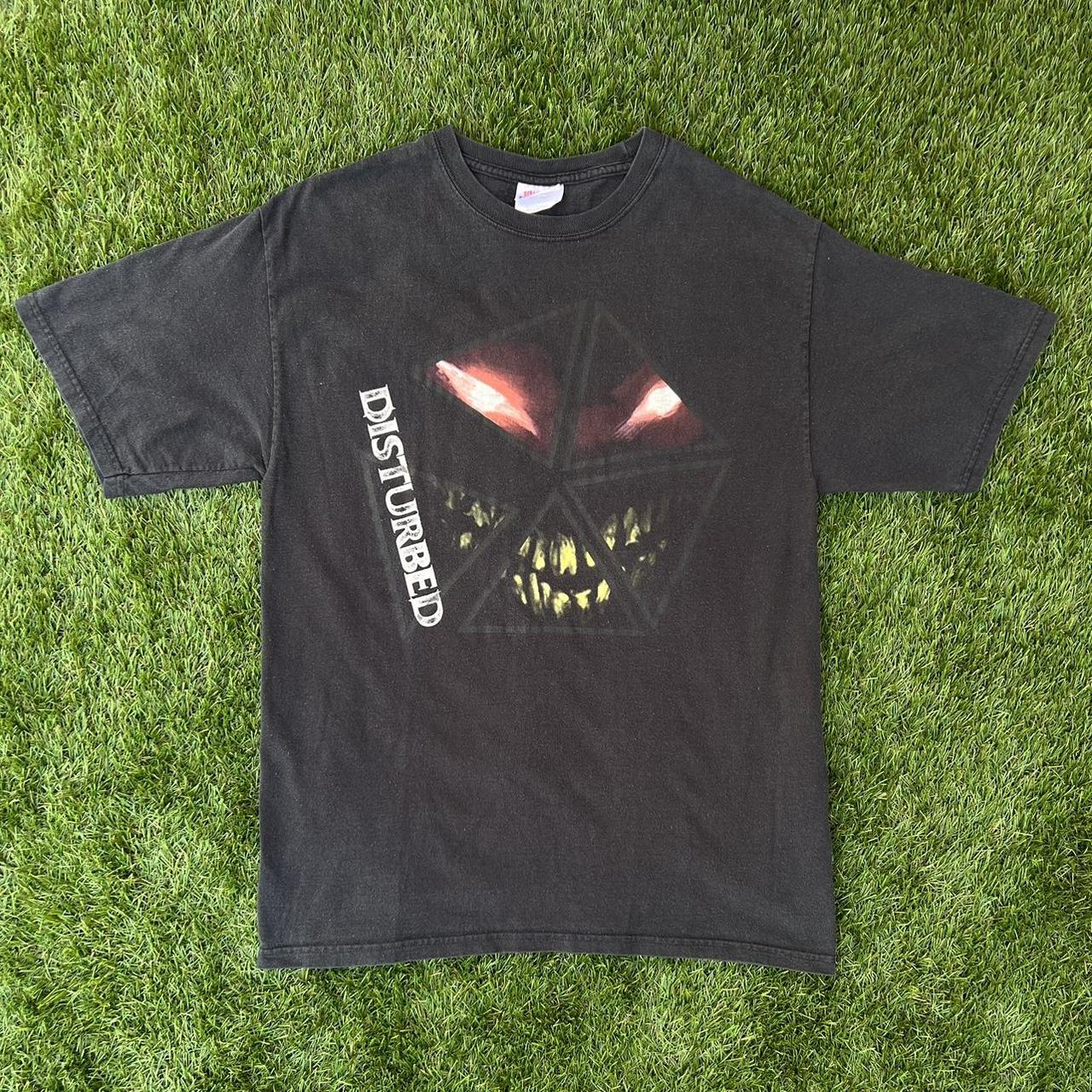 Medium *FITS LIKE LARGE* Vintage Disturbed Tee •... - Depop