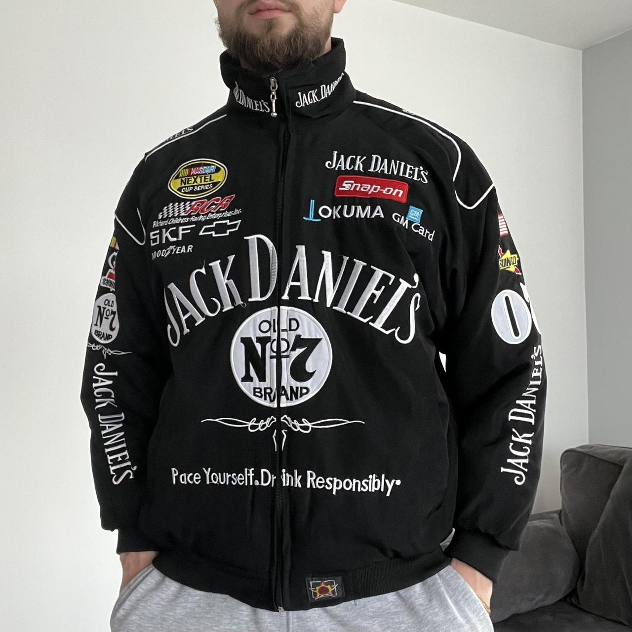 Mens Vintage Jack Daniels Racing Jacket JH Designs... - Depop