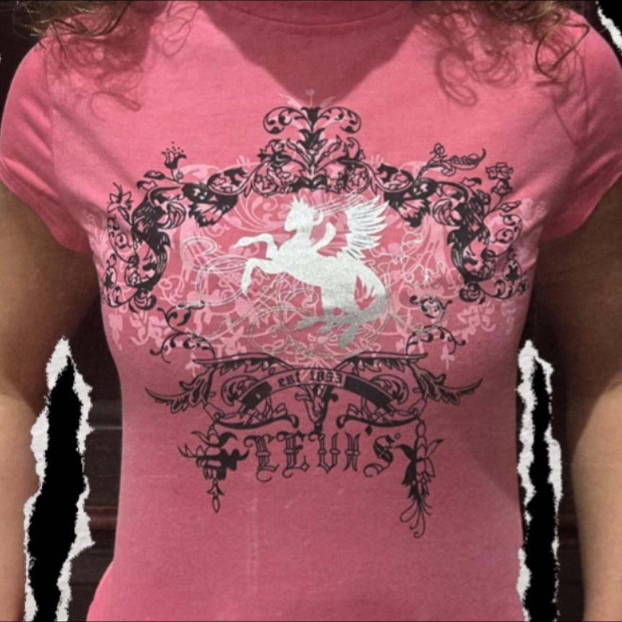 Y2k Pink Baby Tee 💅🏻 Size Small Beautiful... - Depop