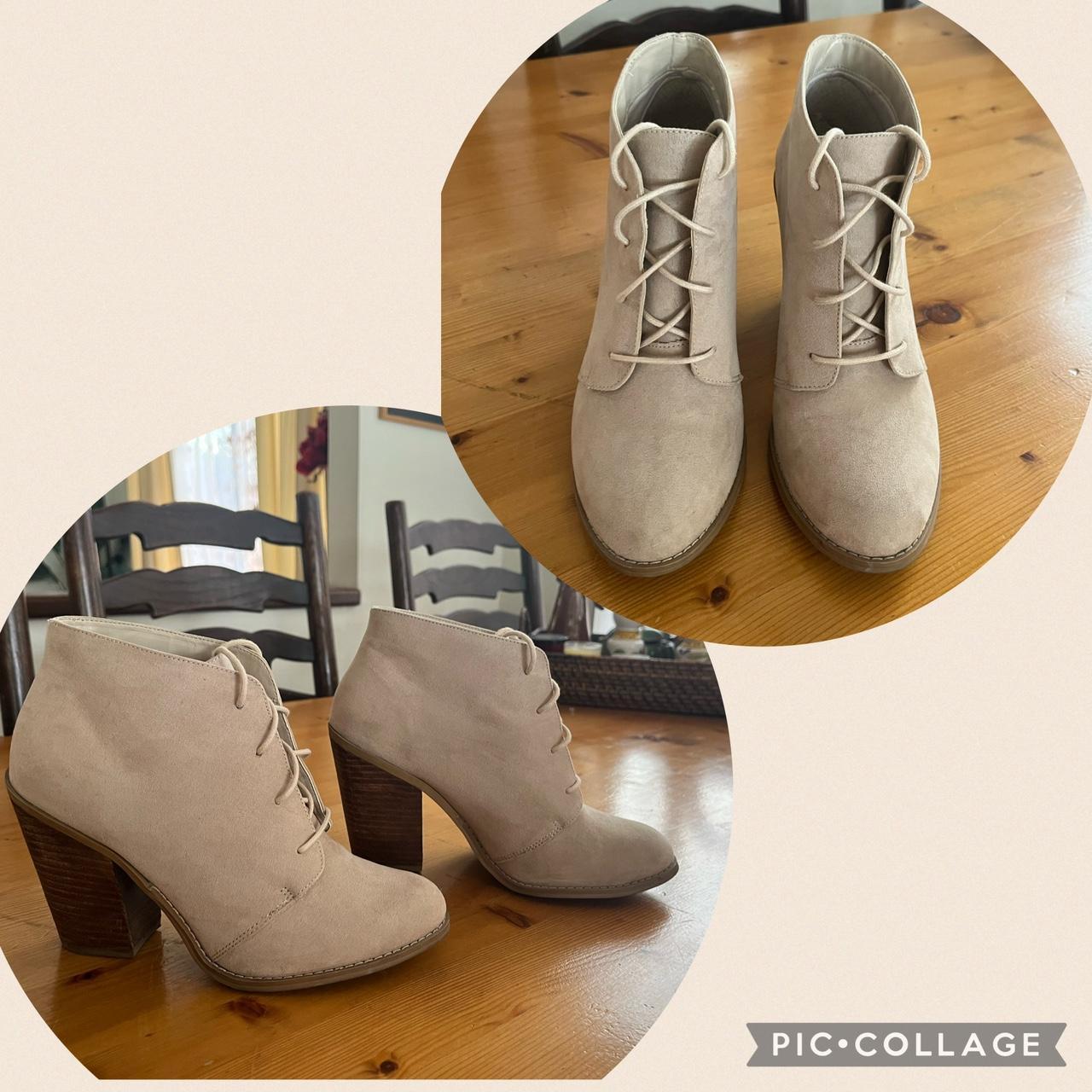 Call it Spring Women's Pink and Tan Boots | Depop