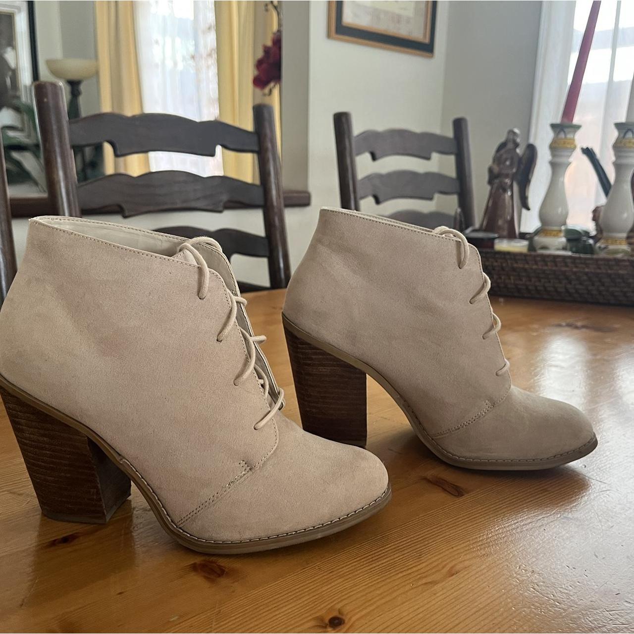 Call it Spring Women's Pink and Tan Boots | Depop