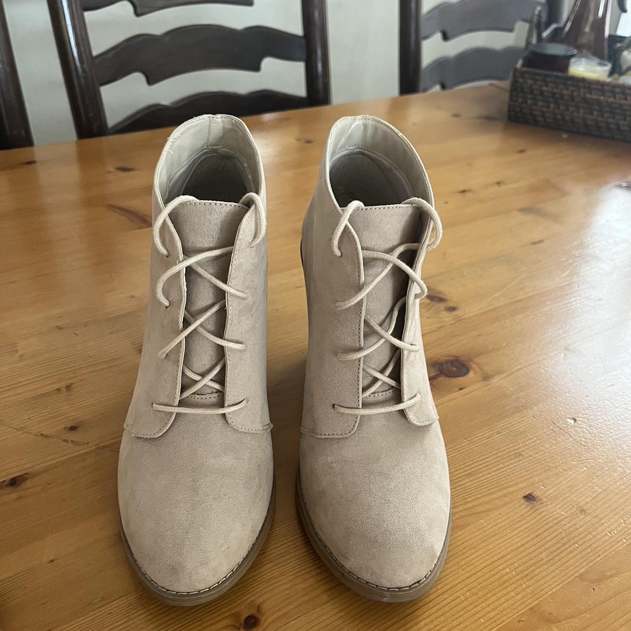 Call it Spring Women's Pink and Tan Boots | Depop