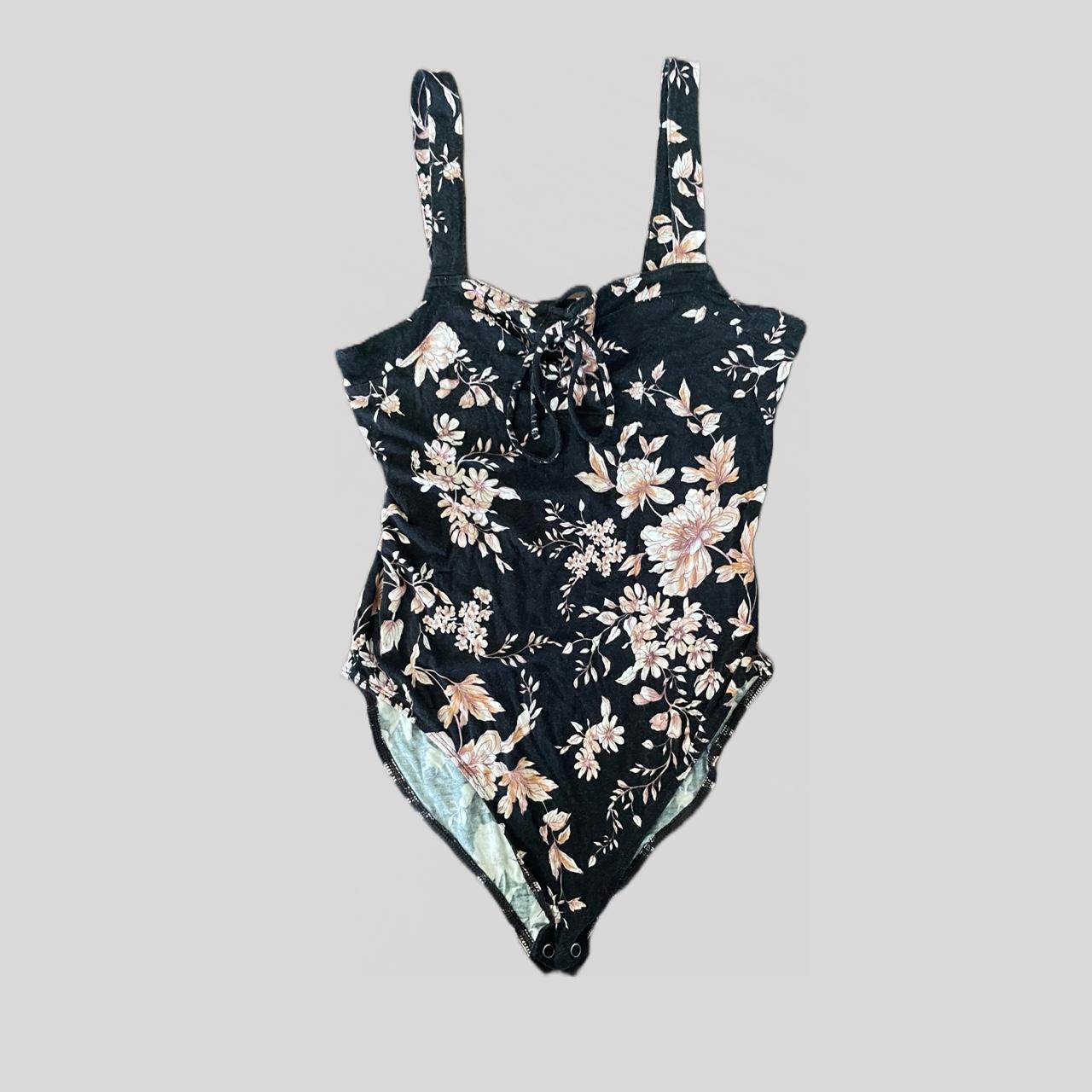 American Eagle Bodysuit Small Black... - Depop