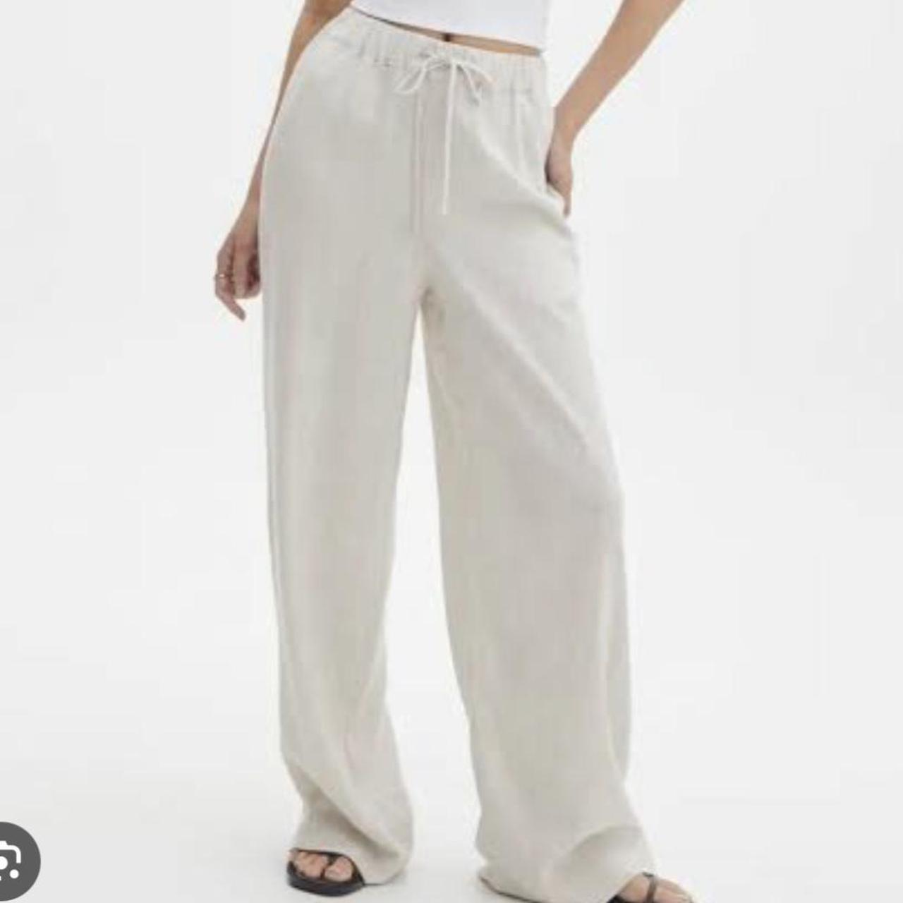 Linen glassons set - vest & drawstring pants Size... | Depop