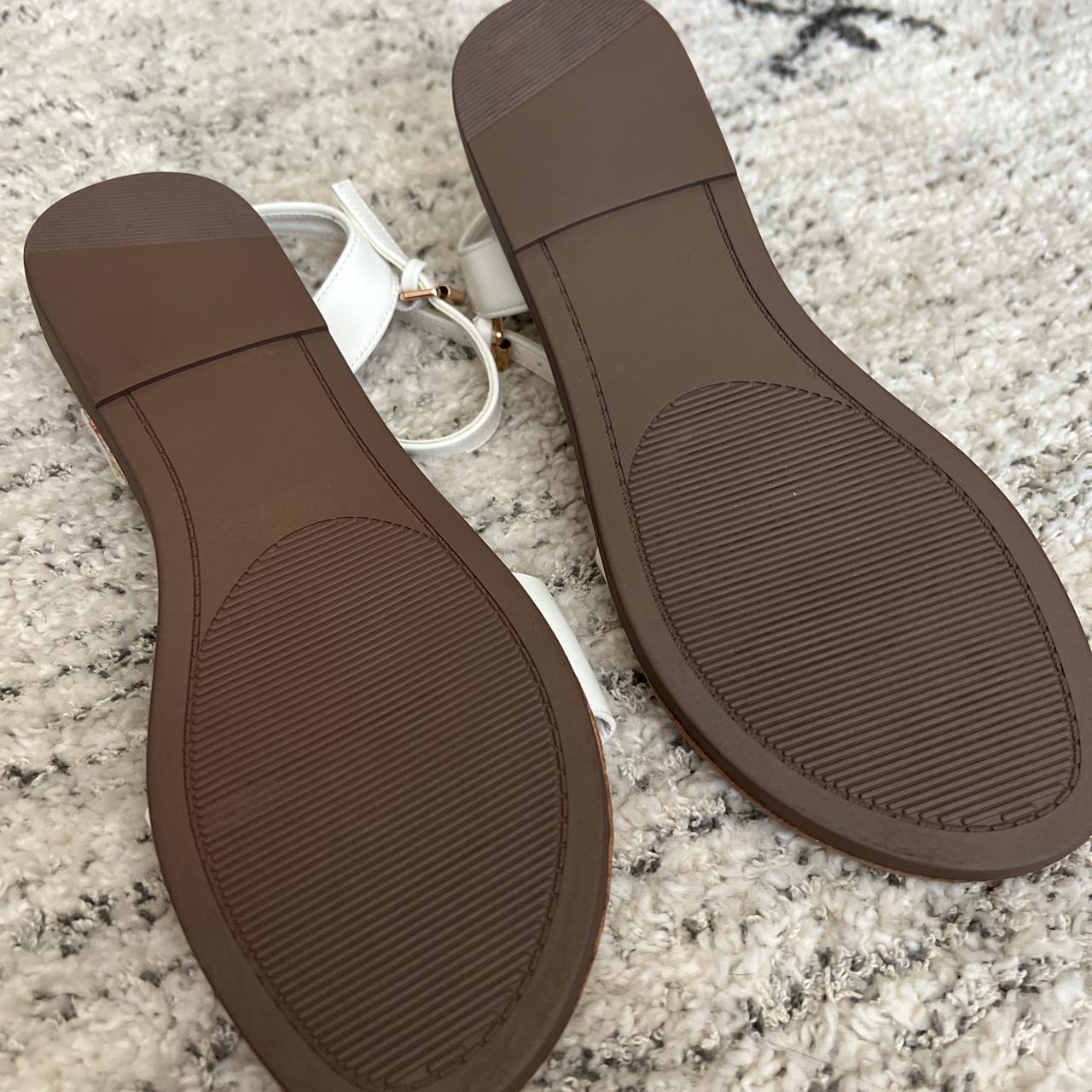 Forever 21 white sandals Size 8 Never... - Depop