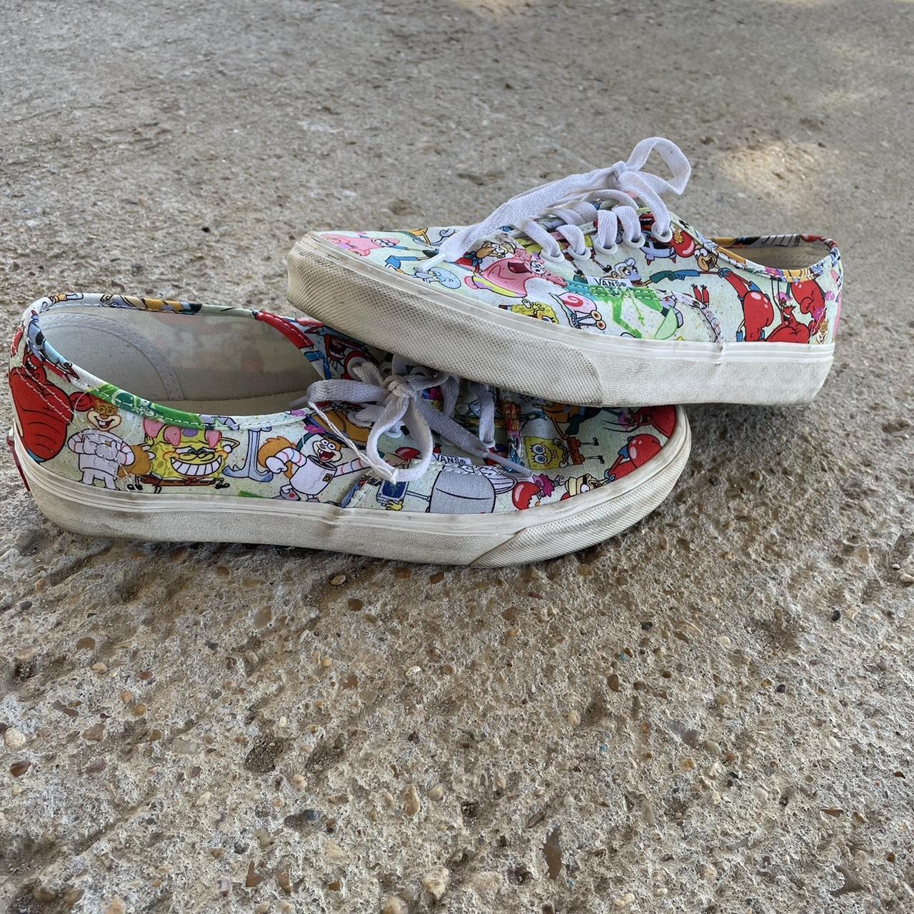 Vans SpongeBob Collab Shoes Size 9M/10.5W Just dirty... - Depop