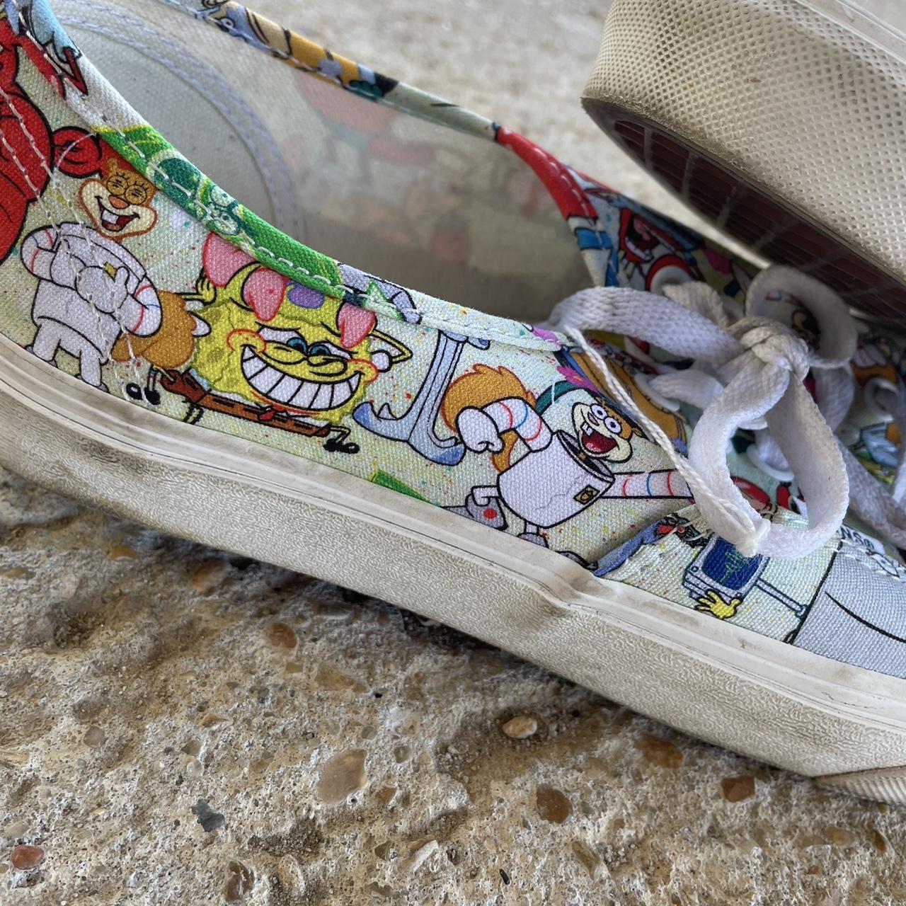 Vans SpongeBob Collab Shoes Size 9M/10.5W Just dirty... - Depop