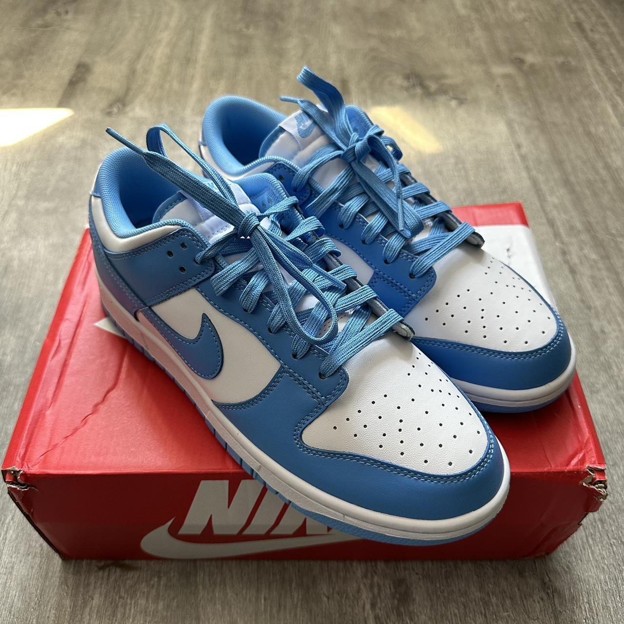 Nike Dunk UNC Damaged box Unworn Brand new 10.5... - Depop