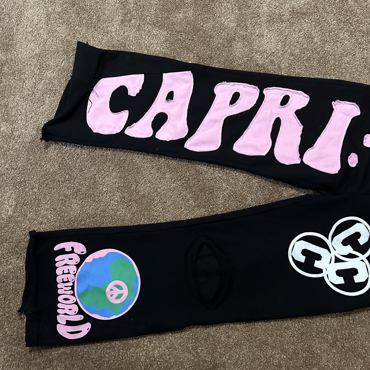 Project Capri pink flared free world sweats Size L... - Depop