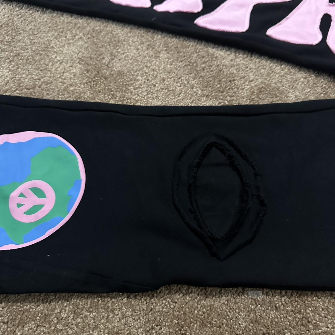 Project Capri pink flared free world sweats Size L... - Depop