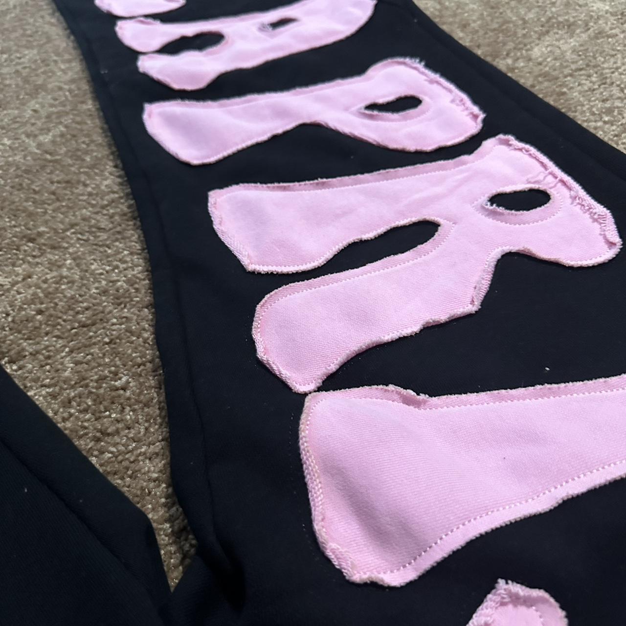 Project Capri pink flared free world sweats Size L... - Depop