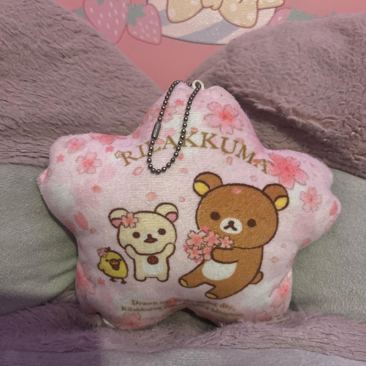 Rilakkuma cherry blossom shaped mini cushion good... - Depop
