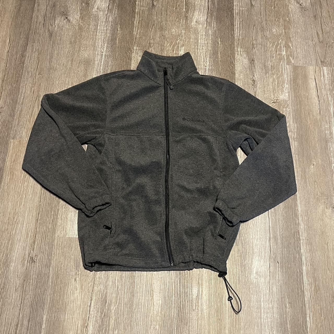 Columbia Grey Wool Full Zip Jacket No rips or tears... - Depop