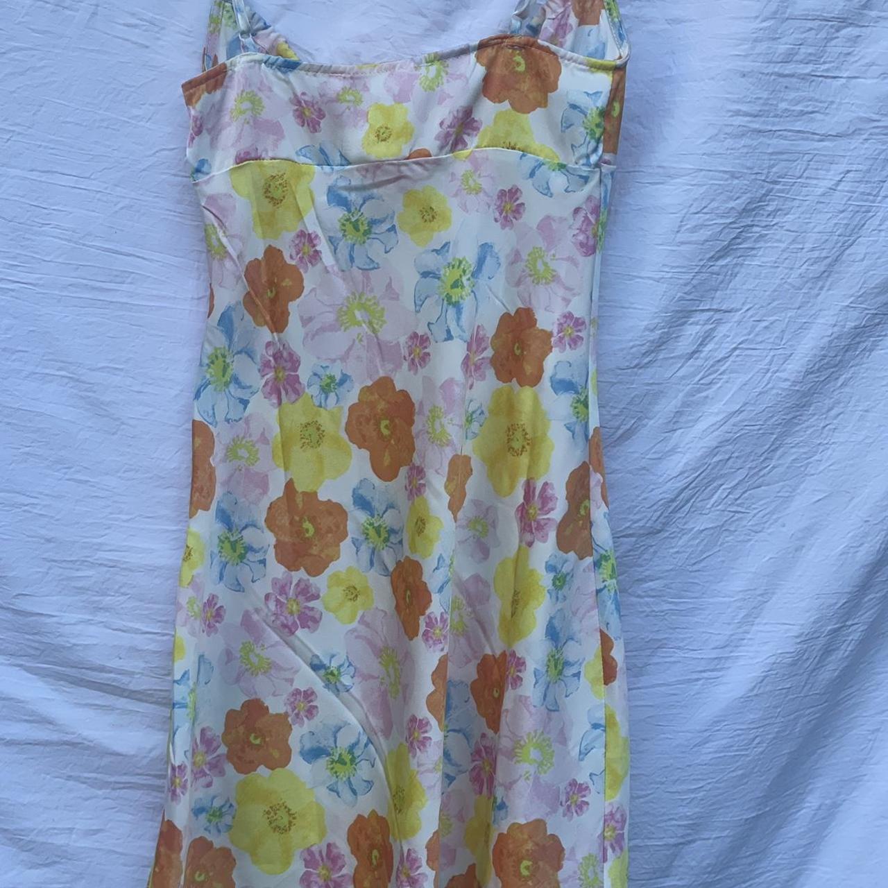 Supre bright summer flower patterned mini dress... - Depop