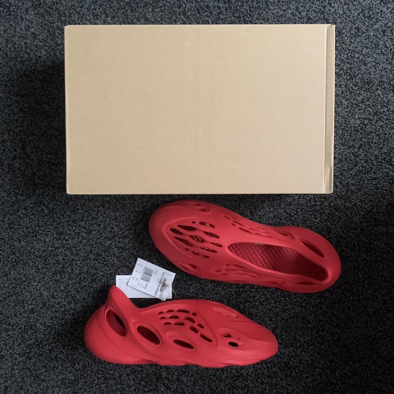 Yeezy Men's Red Slides | Depop