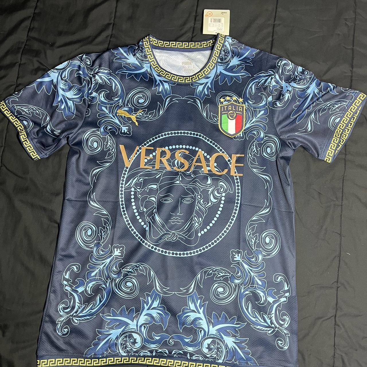 Italy x Versace 23-24 Soccer Jersey Brand new with... - Depop
