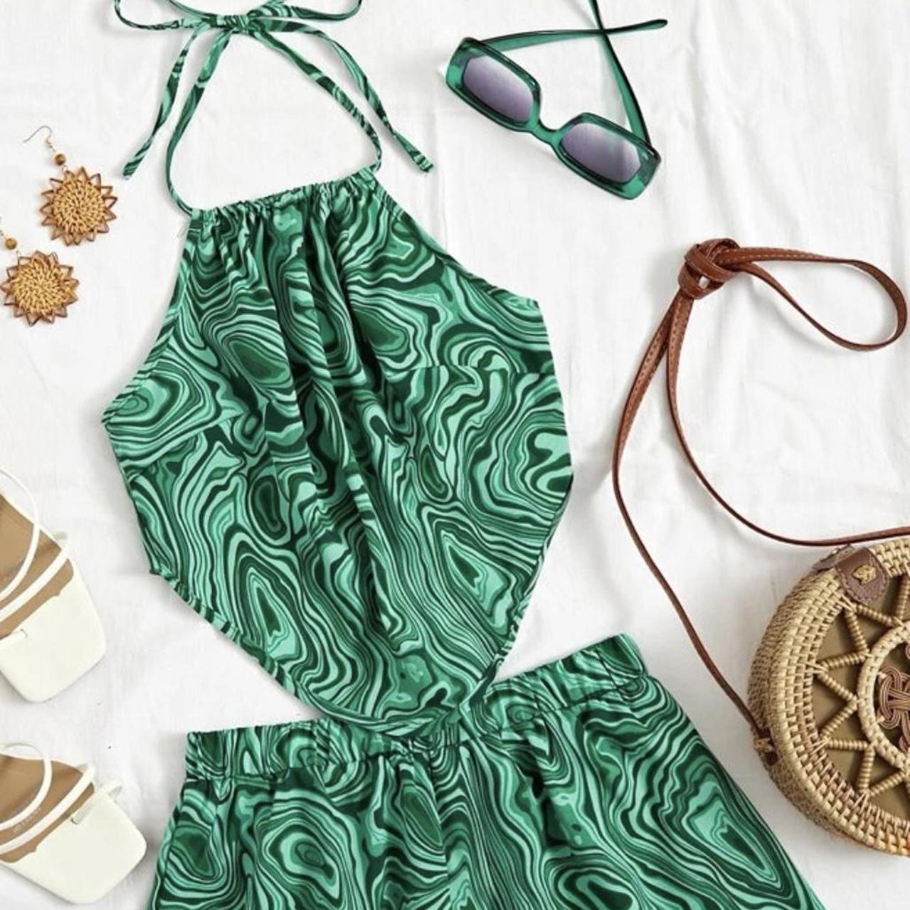 Halter neck shorts set Size m Fits 10/12 - Depop