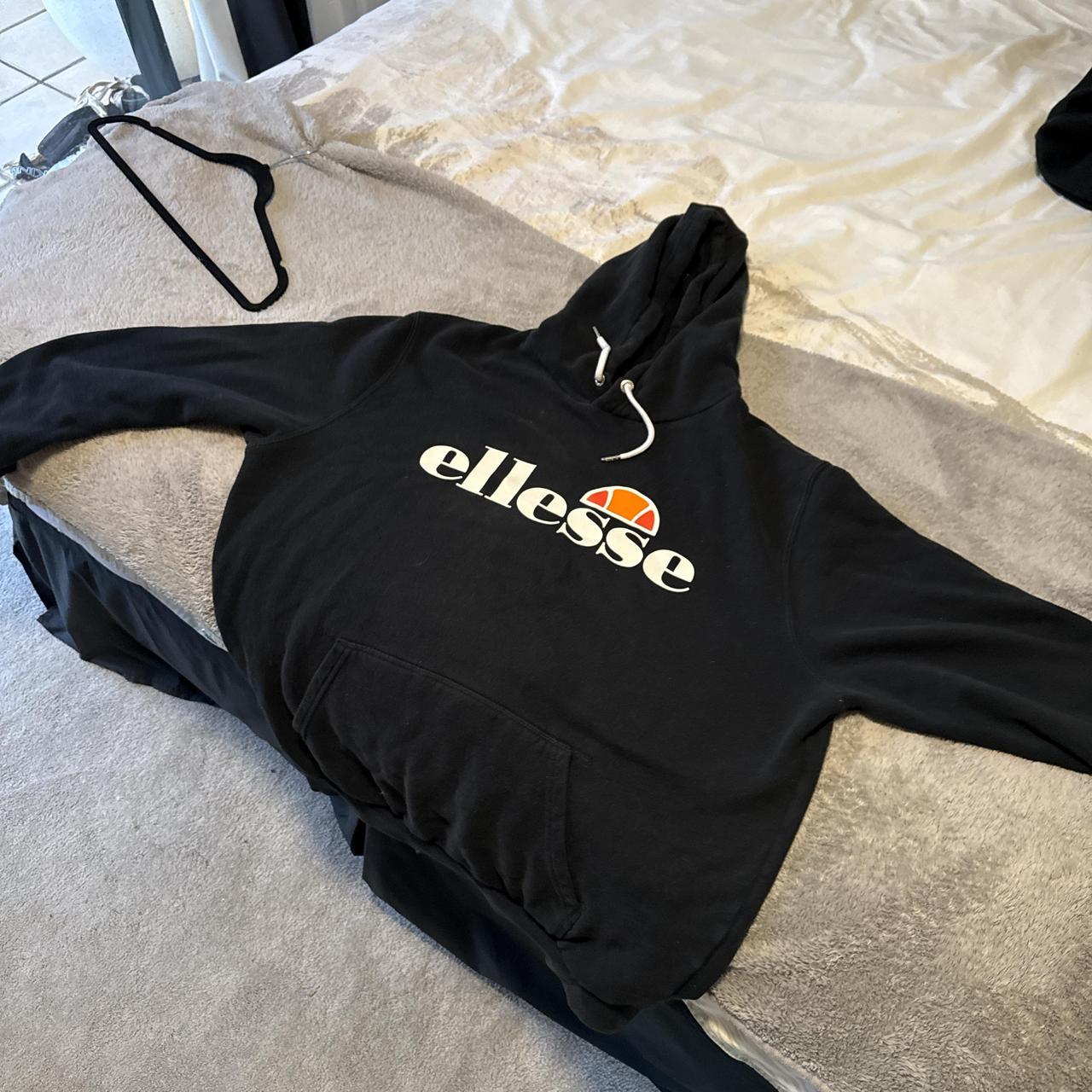 Black ellesse hoodie | Depop