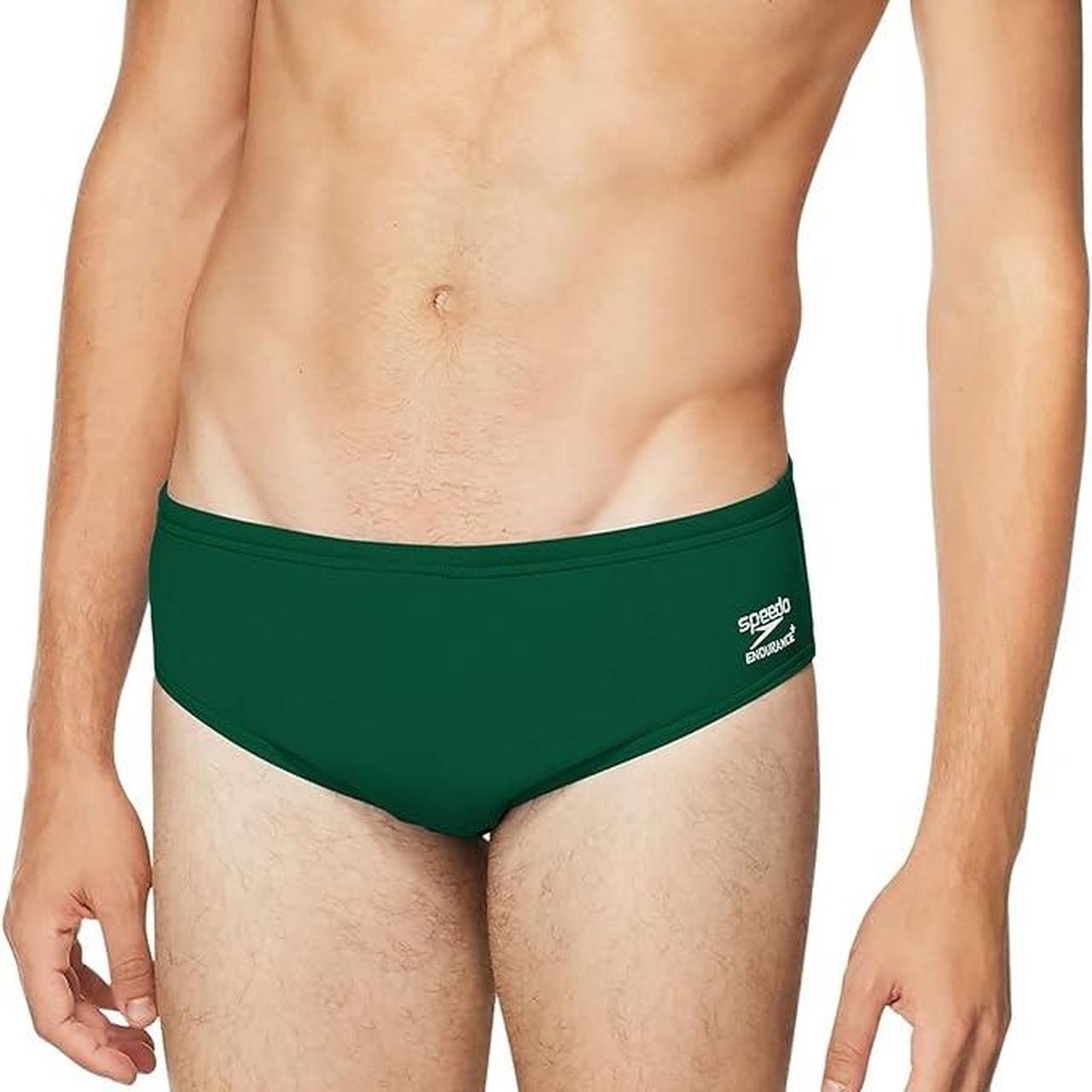 Speedo Men’s Swimsuit Brief Endurance+ in dark... - Depop