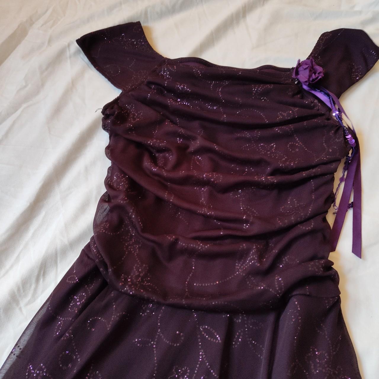 Early 2000s Purple Sparkly Dress Size : This is a... - Depop