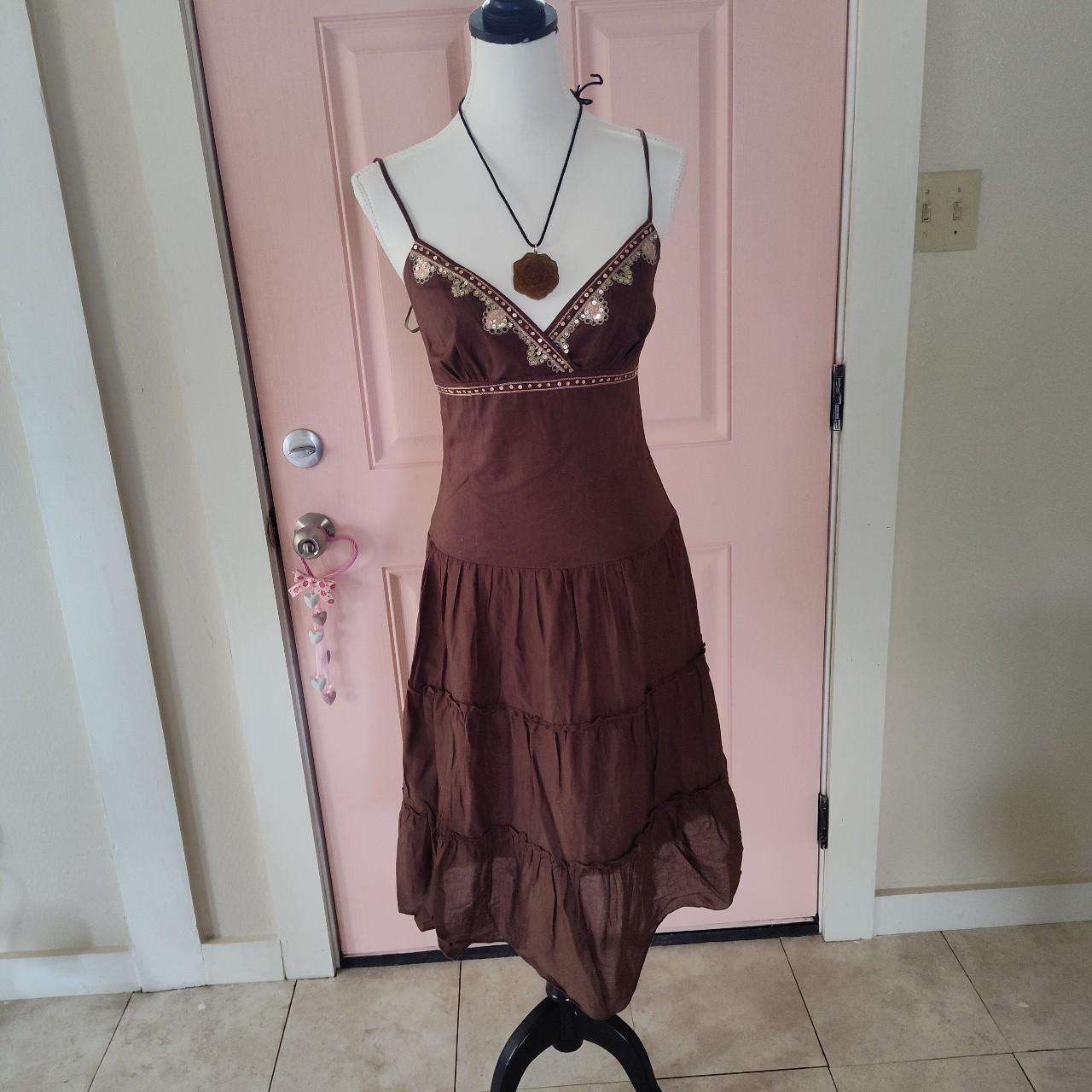 Early 2000s boho midi dress Is stress falls under... - Depop