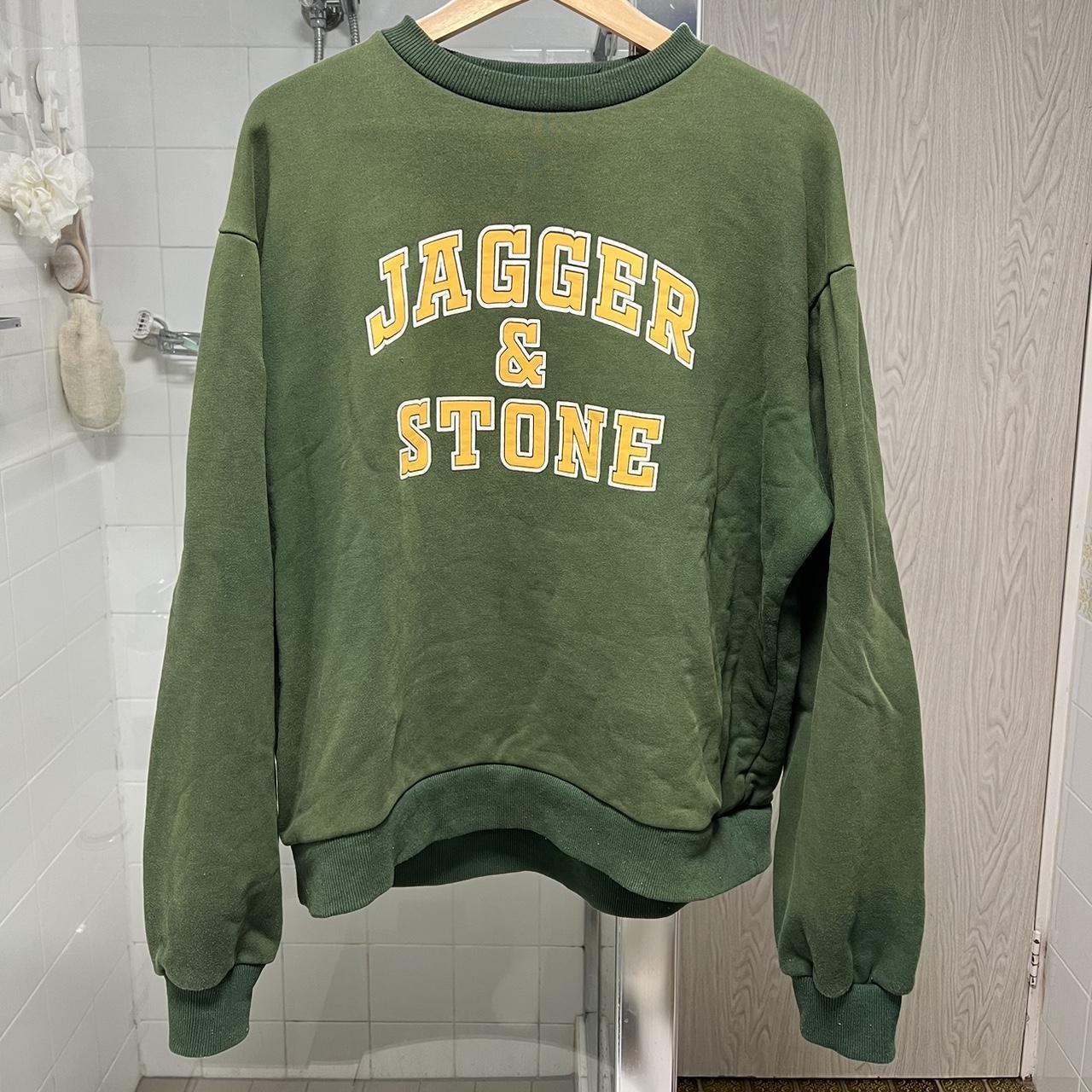 Green and yellow Jagger & Stone oversized jumper | Depop
