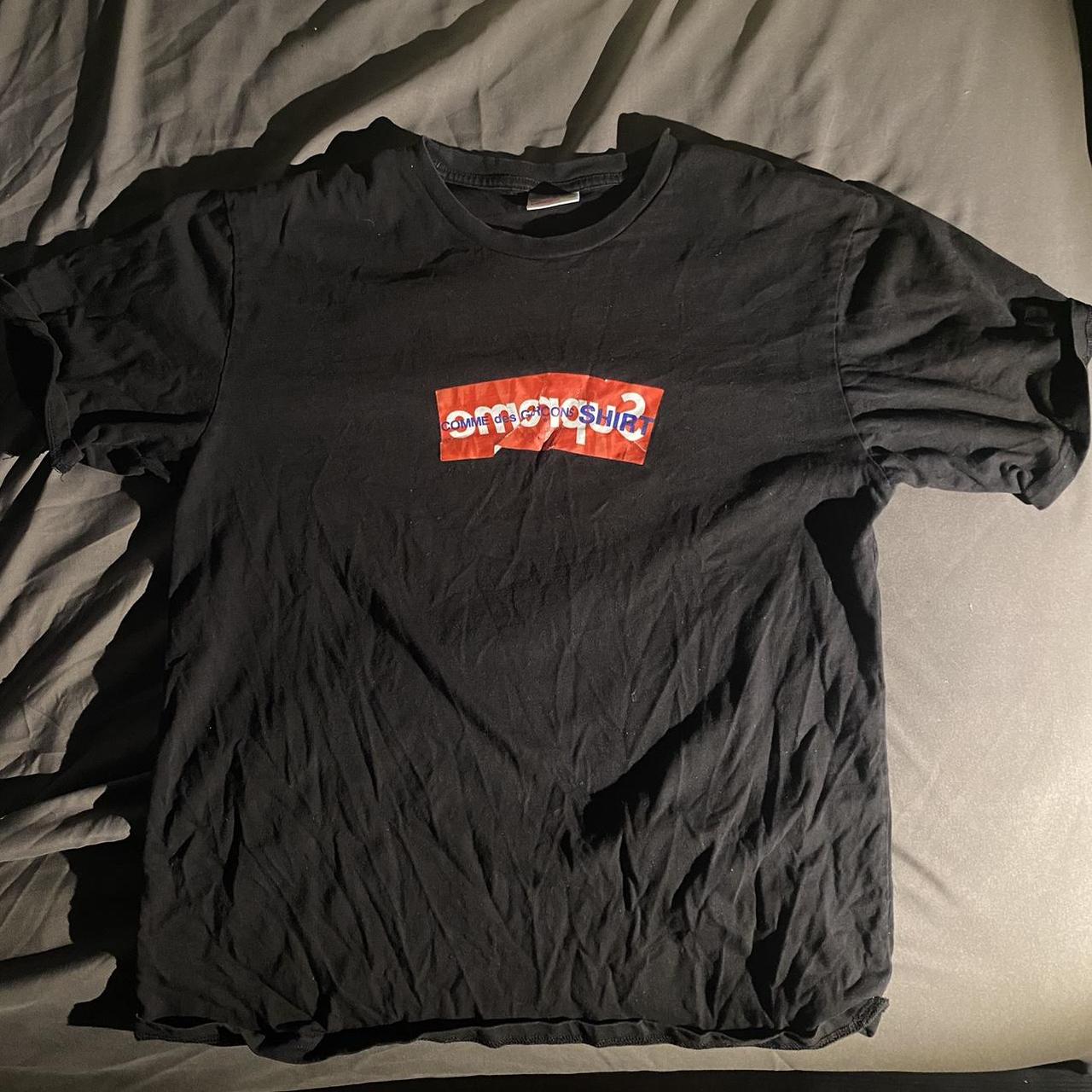 Rare Supreme CDG crumpled box logo, fits like a... - Depop