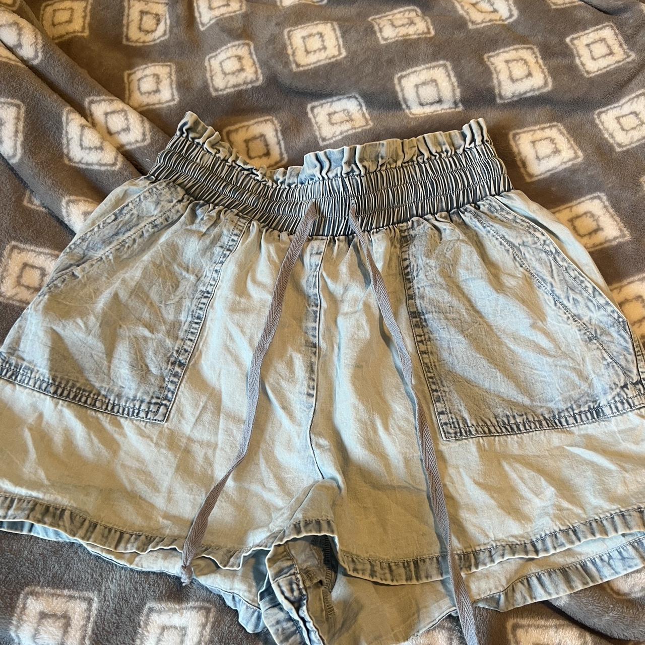 Light blue fake denim comfortable stretchy... - Depop